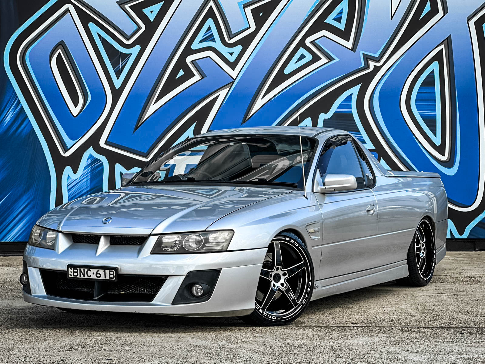 holden commodore pro drag pd1 black lip wheel #12805