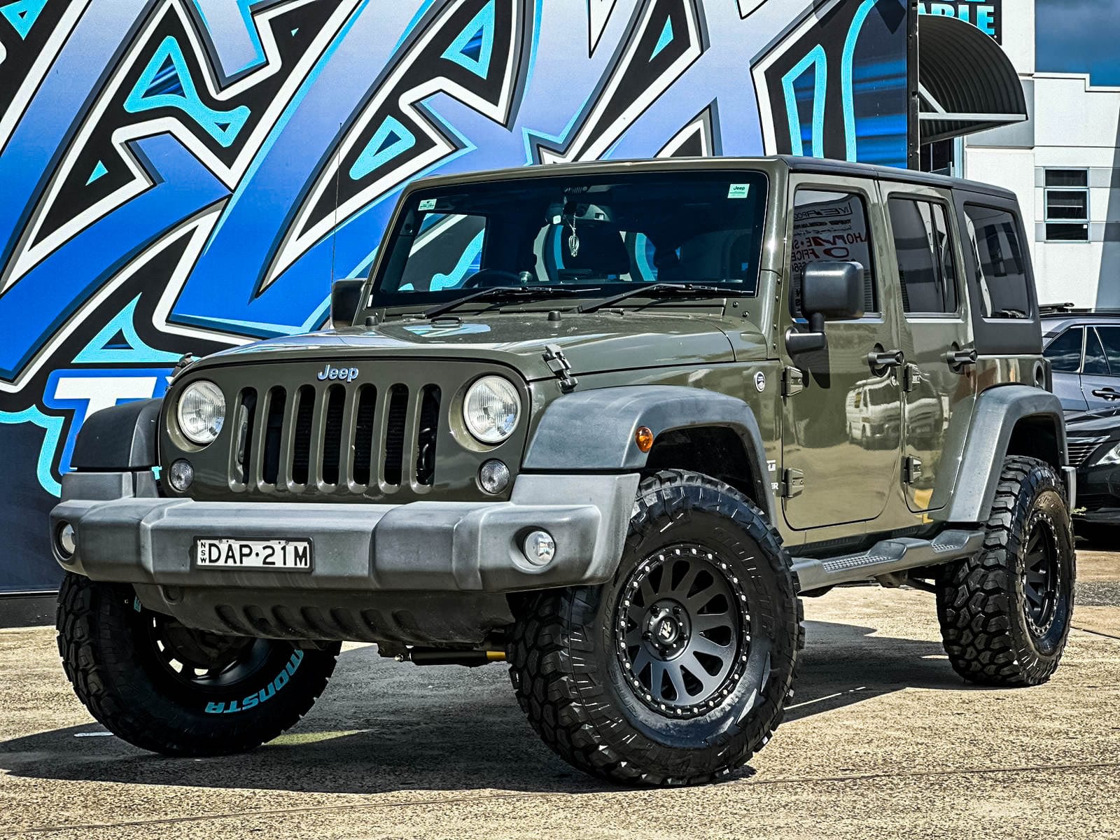 JEEP WRANGLER HUSSLA HARDROCK MATTE BLACK CHROME BOLTS Wheel #12813