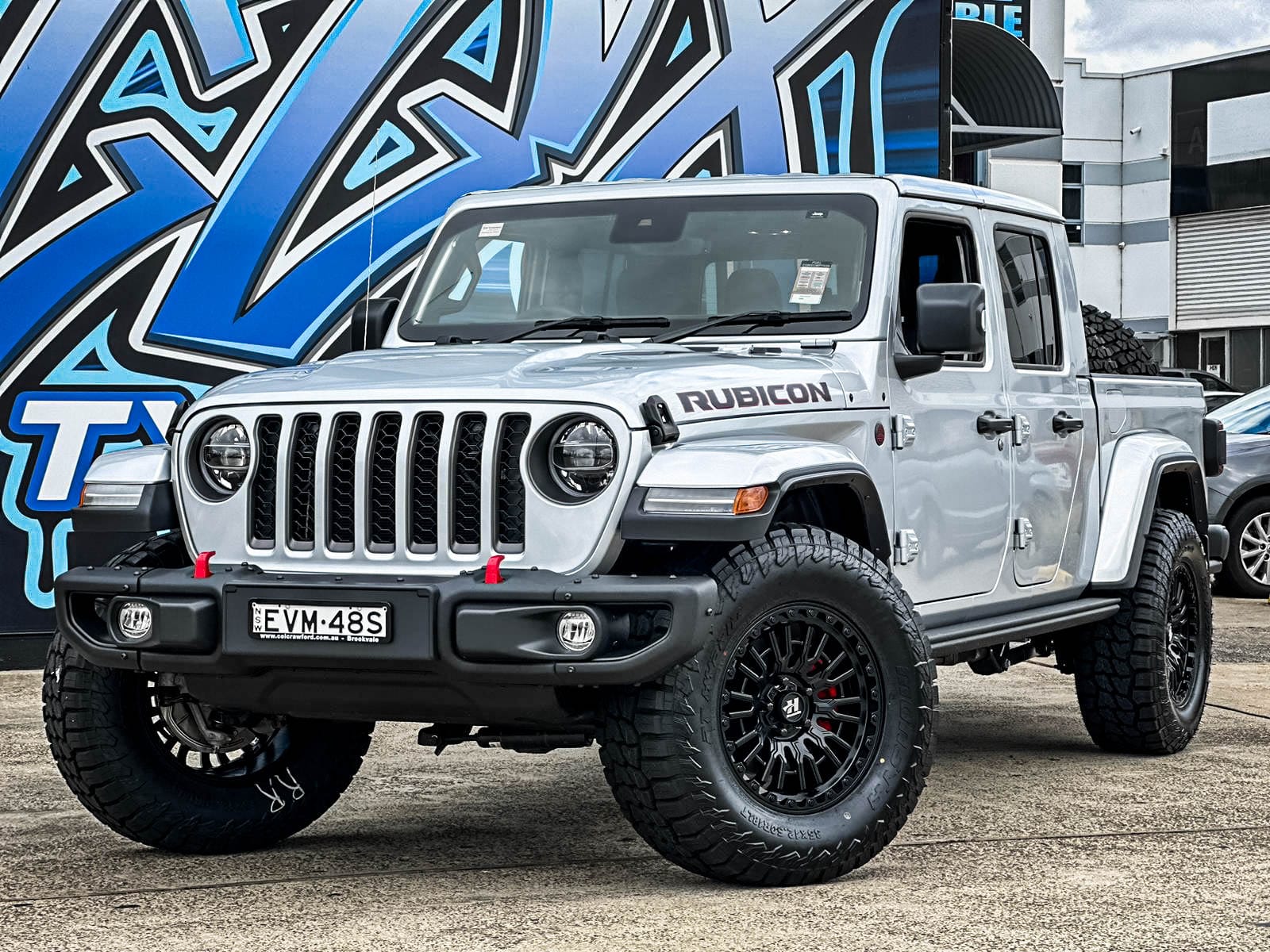 jeep gladiator hussla snyper matte black black bolts wheel #12882