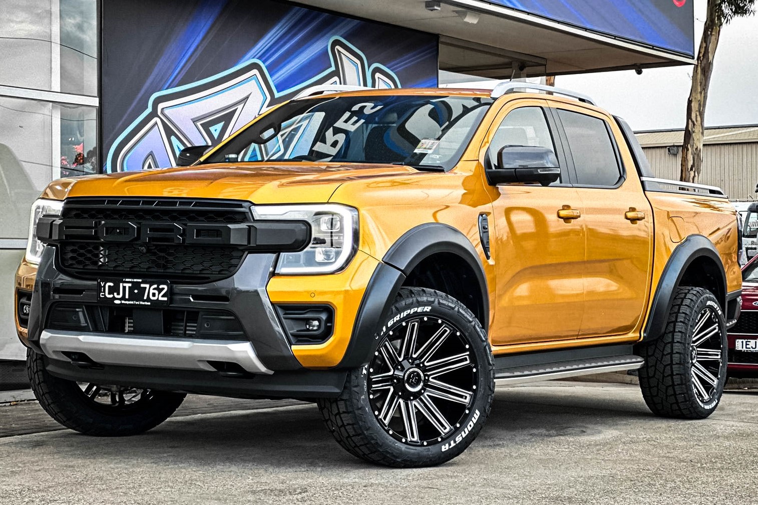 ford ranger next gen hussla gav gloss black milled spokes wheel #12949