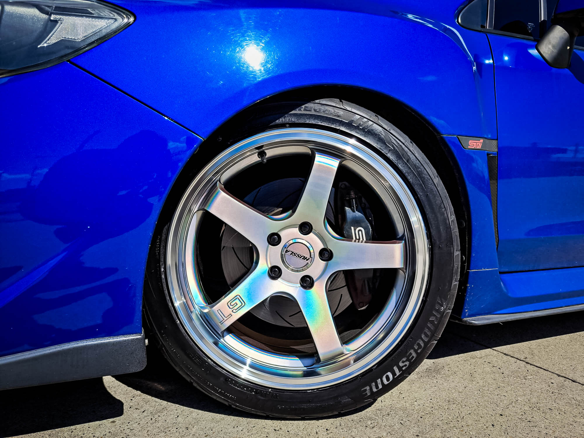 subaru wrx hussla gt cosmic pearl wheel #12955