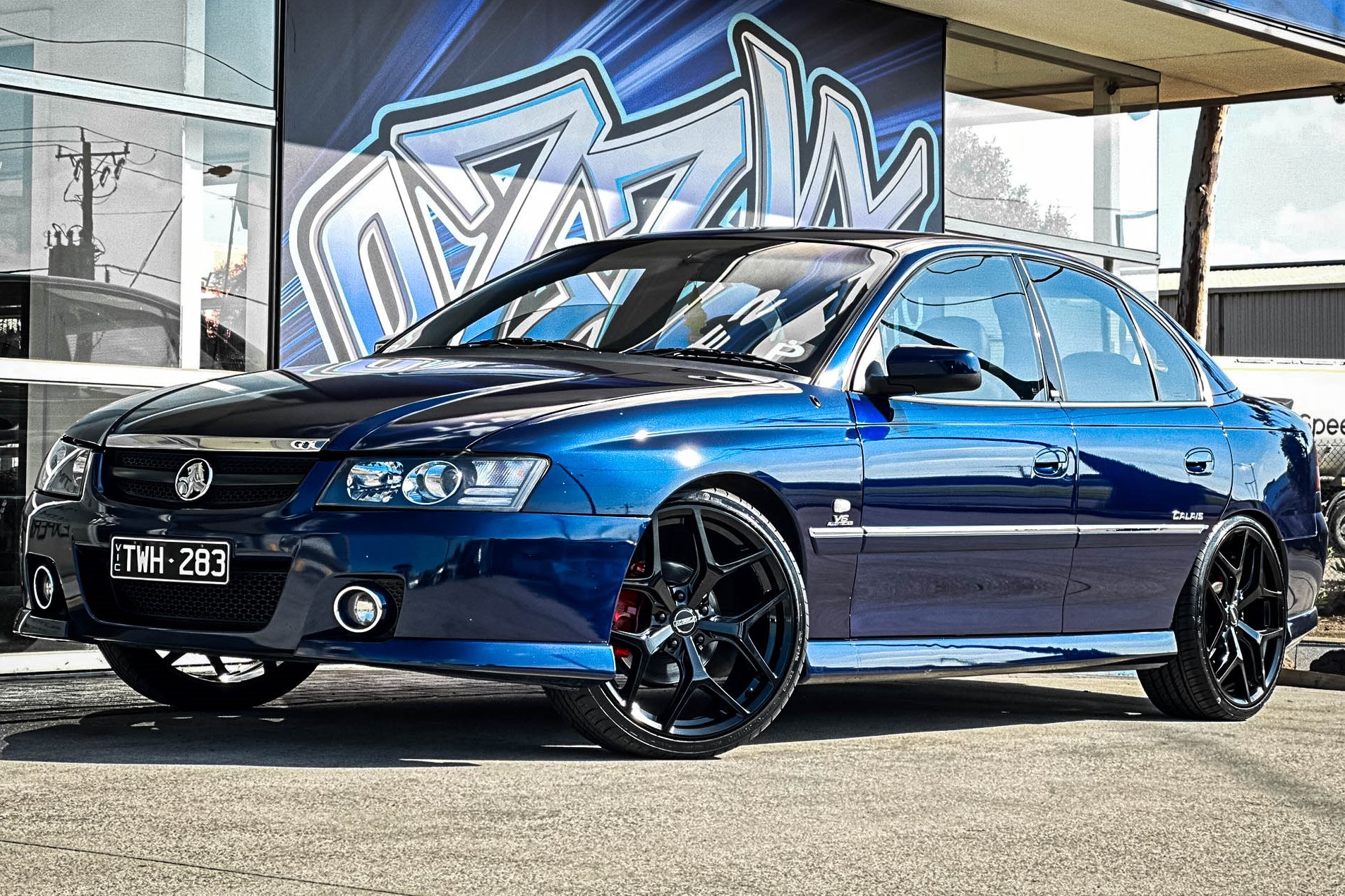 HOLDEN CALAIS HUSSLA FLEX GLOSS BLACK Wheel #12992