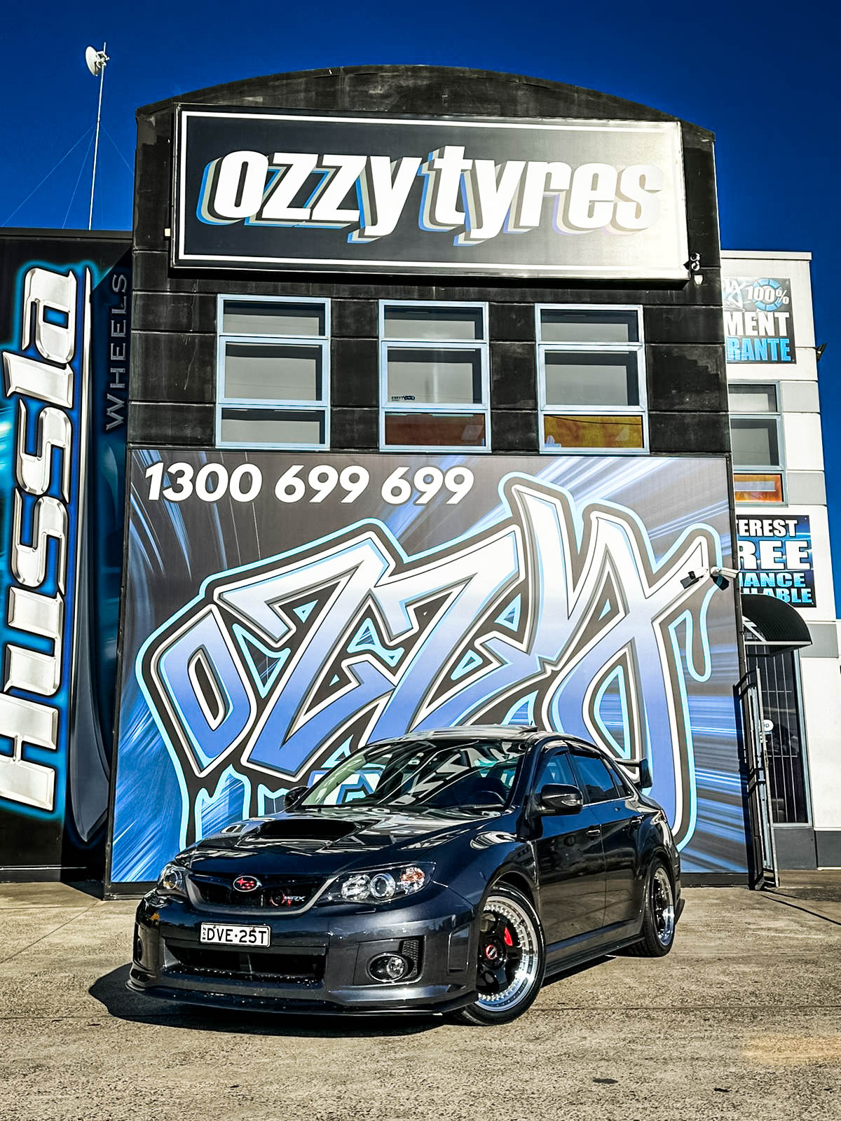 subaru impreza wrx hussla zen gloss black chrome rivets machined lip ...