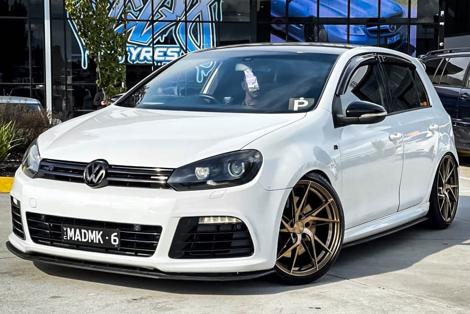 volkswagen golf r vertini rf1.9 brushed dual bronze wheel #13107