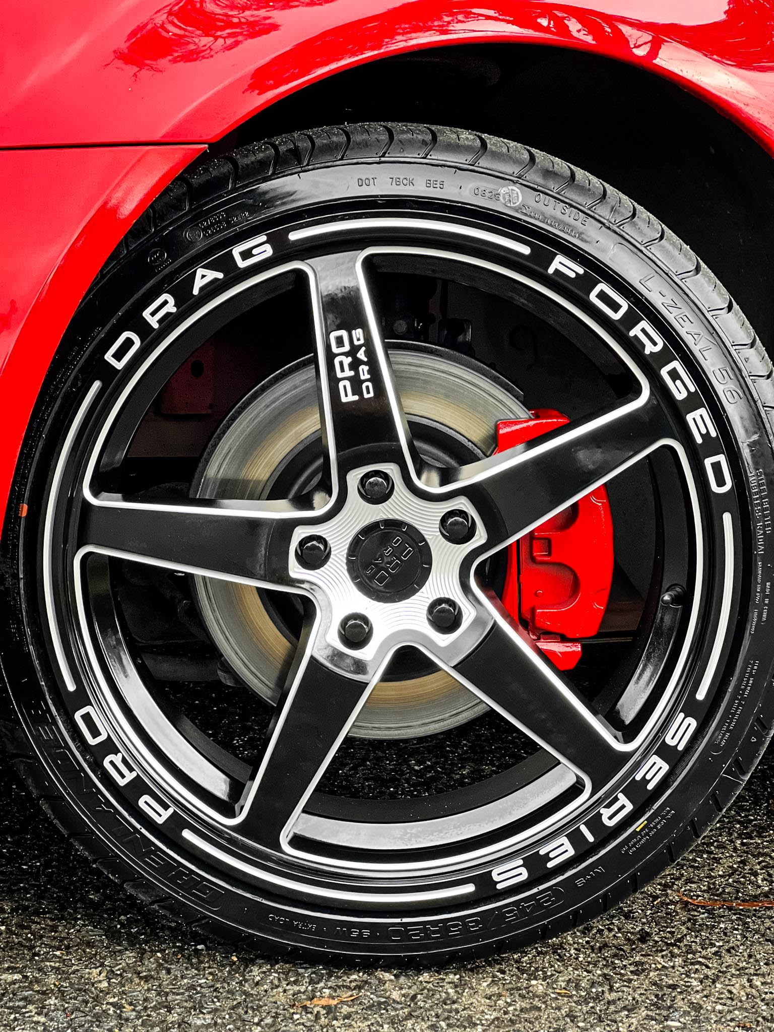 holden commodore pro drag pd1 black lip wheel #13175