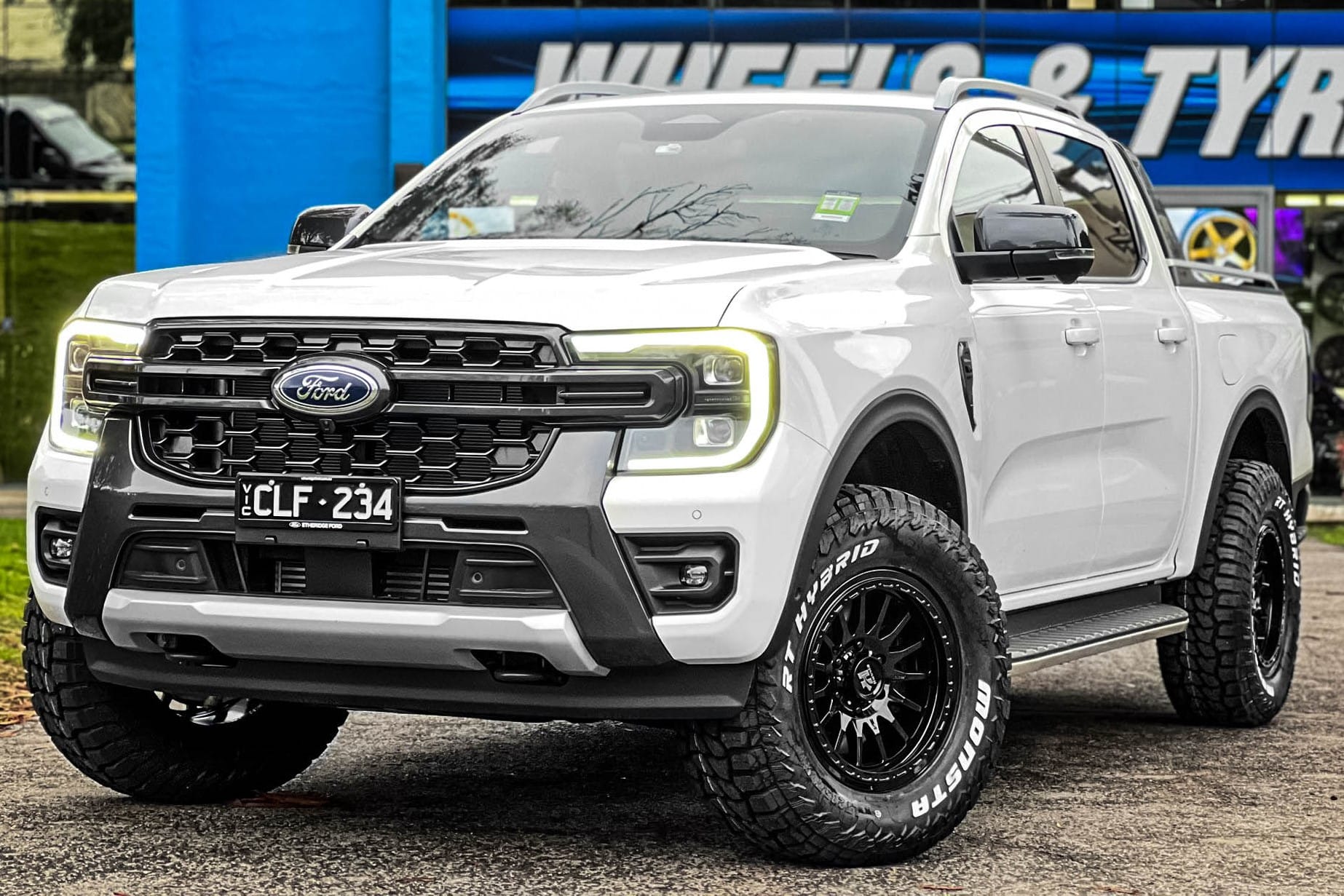 ford ranger next gen hussla rugged race gloss black wheel #13179