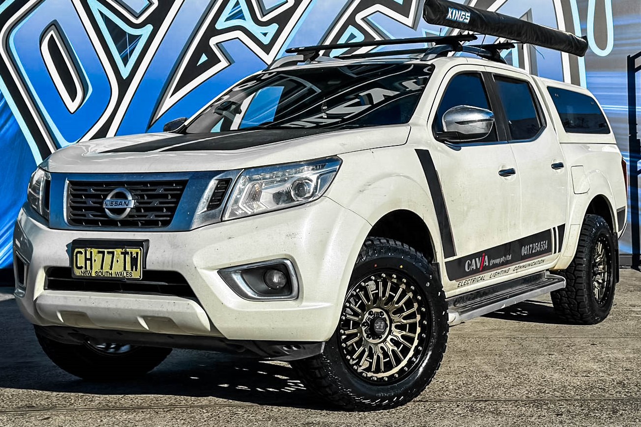 NISSAN NAVARA HUSSLA SNYPER MATTE BRONZE BLACK LIP Wheel #13235