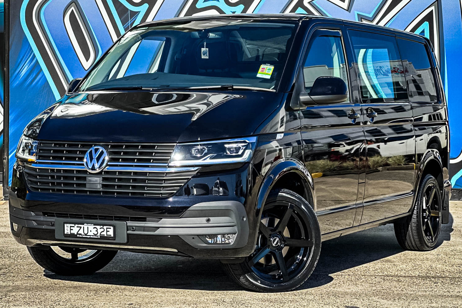 VOLKSWAGEN TRANSPORTER HUSSLA ZANE GLOSS BLACK Wheel #13300
