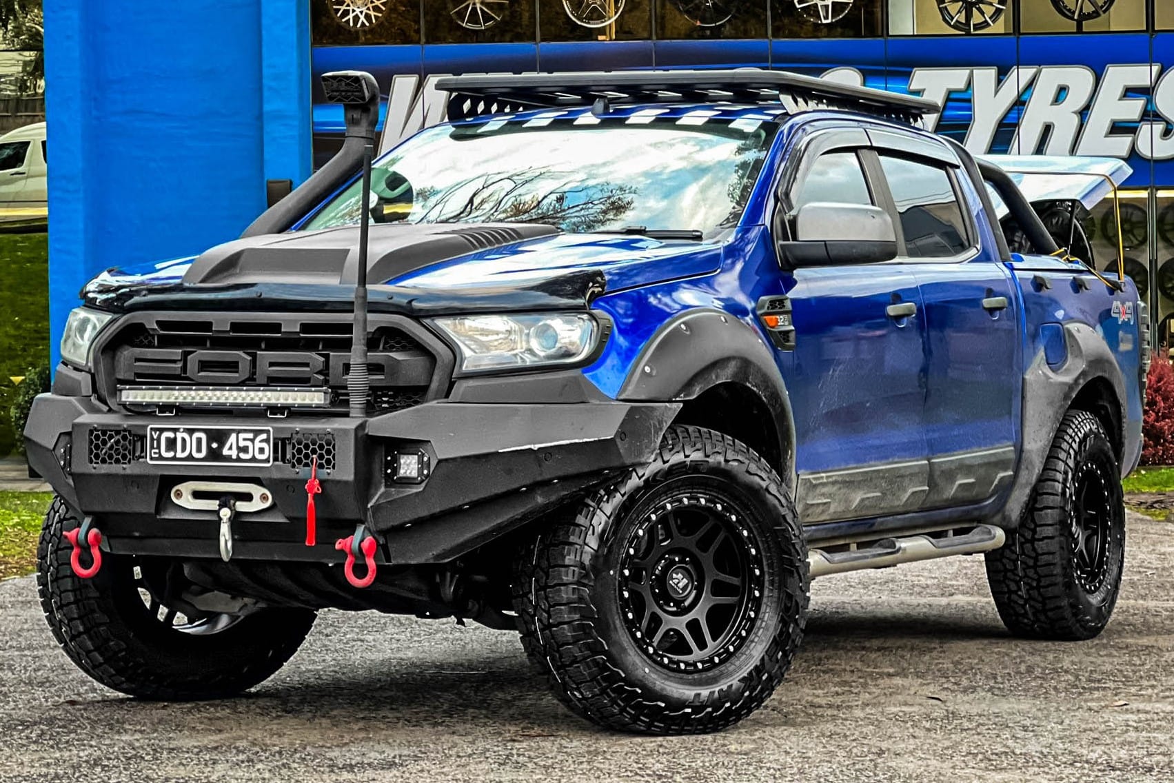 FORD RANGER HUSSLA TERROR MATTE BLACK Wheel #13308