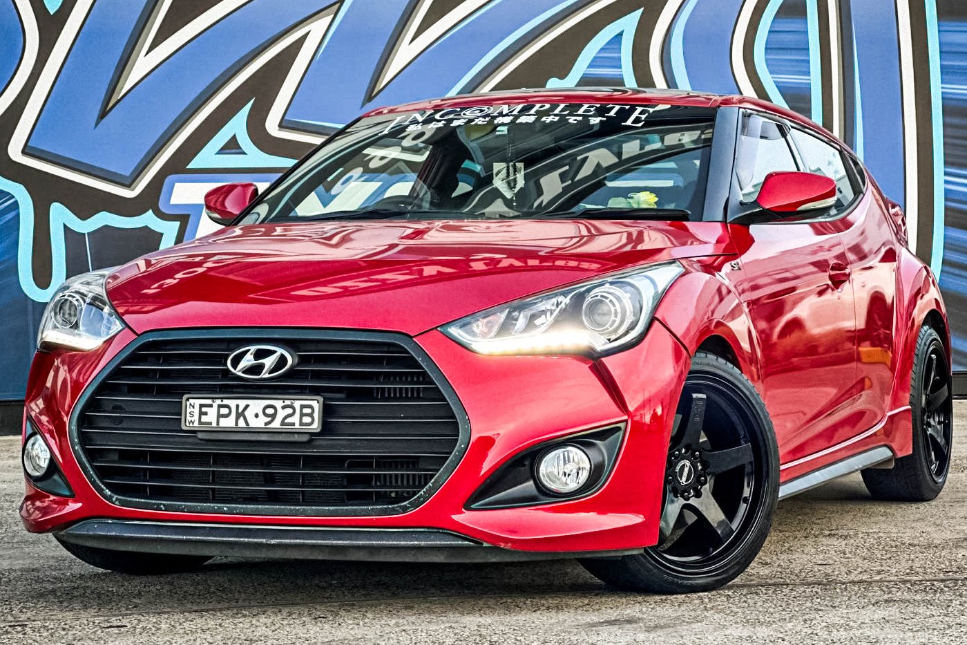 Hyundai Veloster Turbo Black Rims