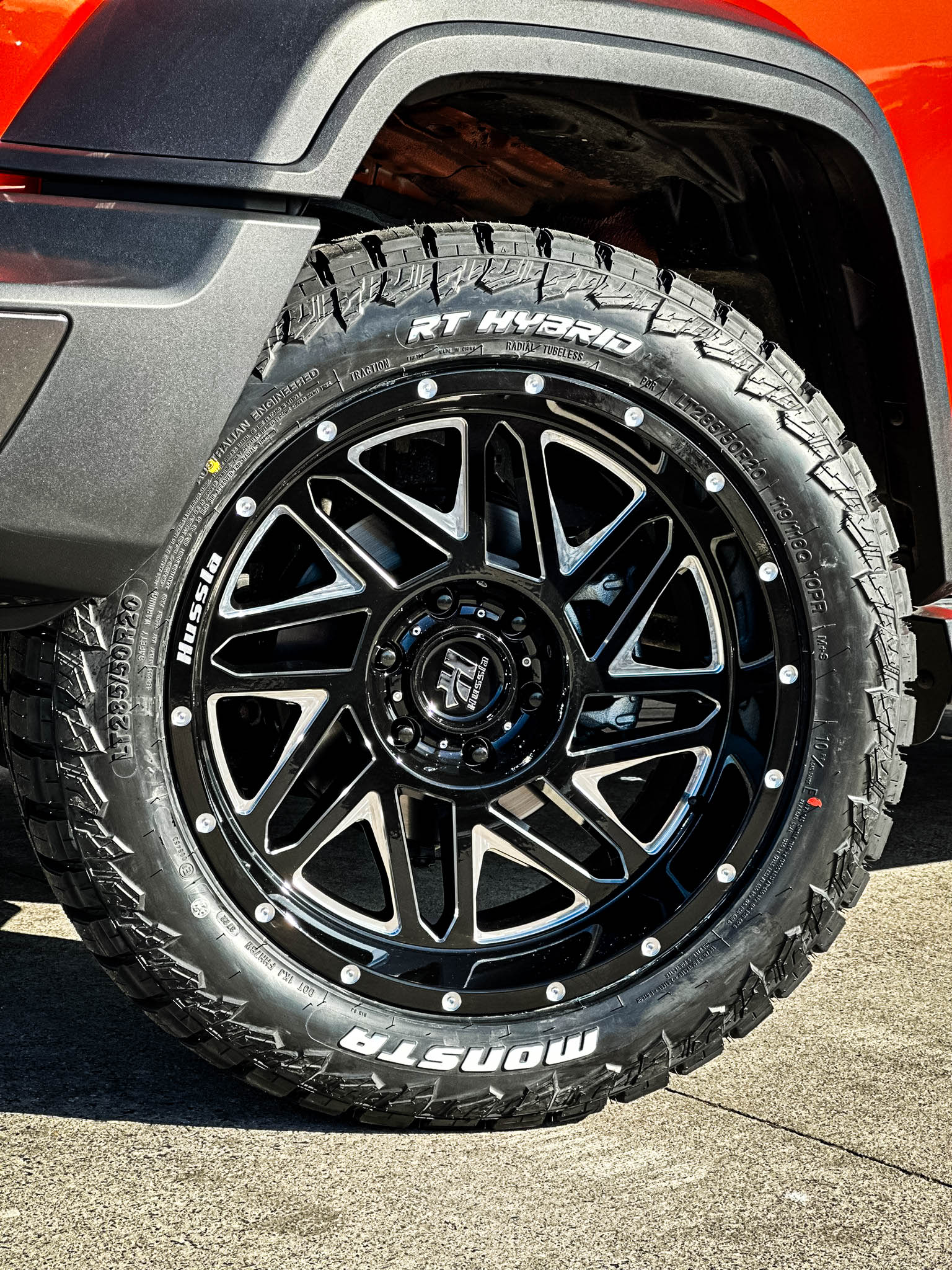 great wall tank 300 hussla tomahawk gloss black milled wheel #13331