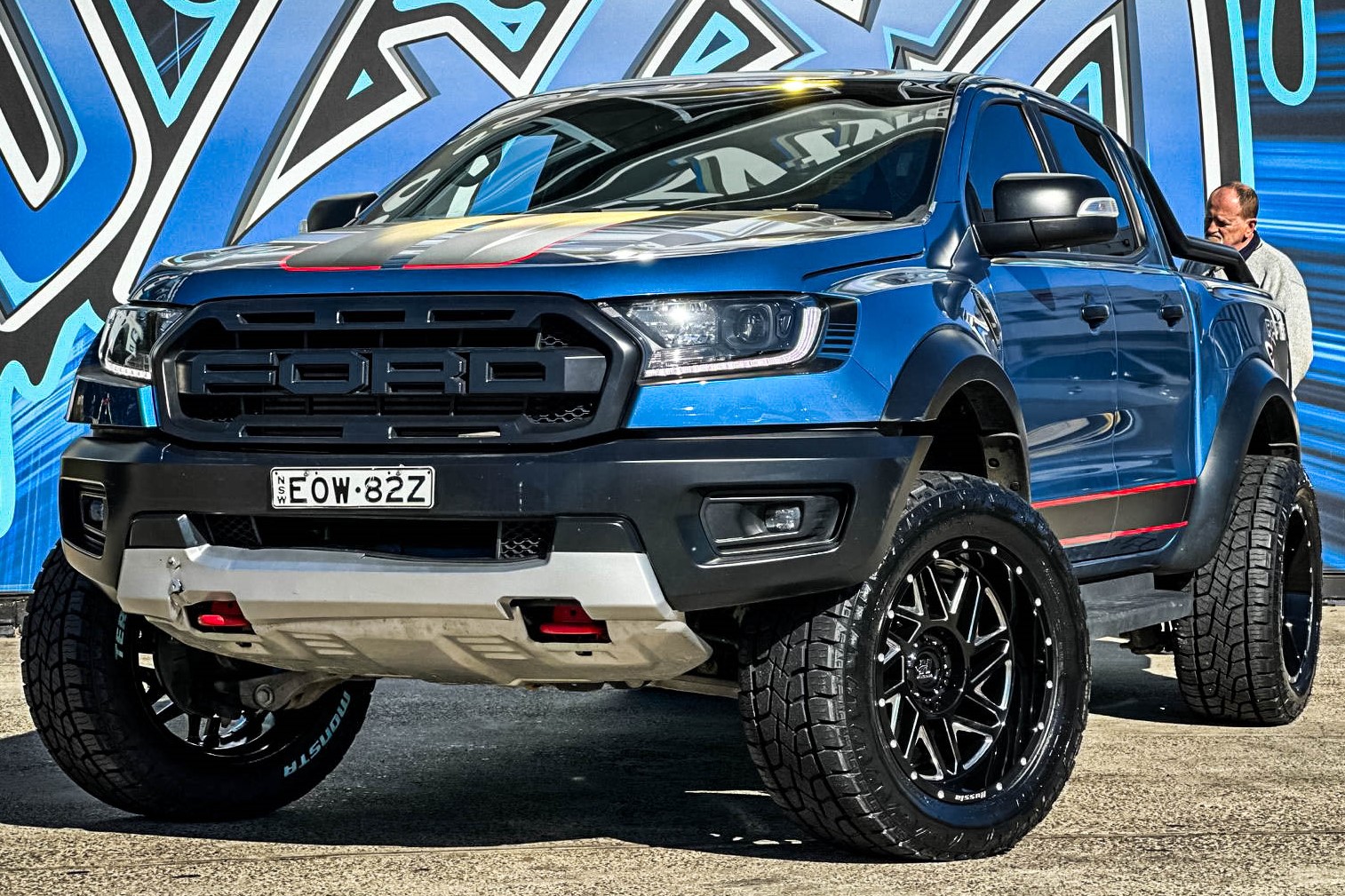 ford ranger hussla tomahawk gloss black milled wheel #13386