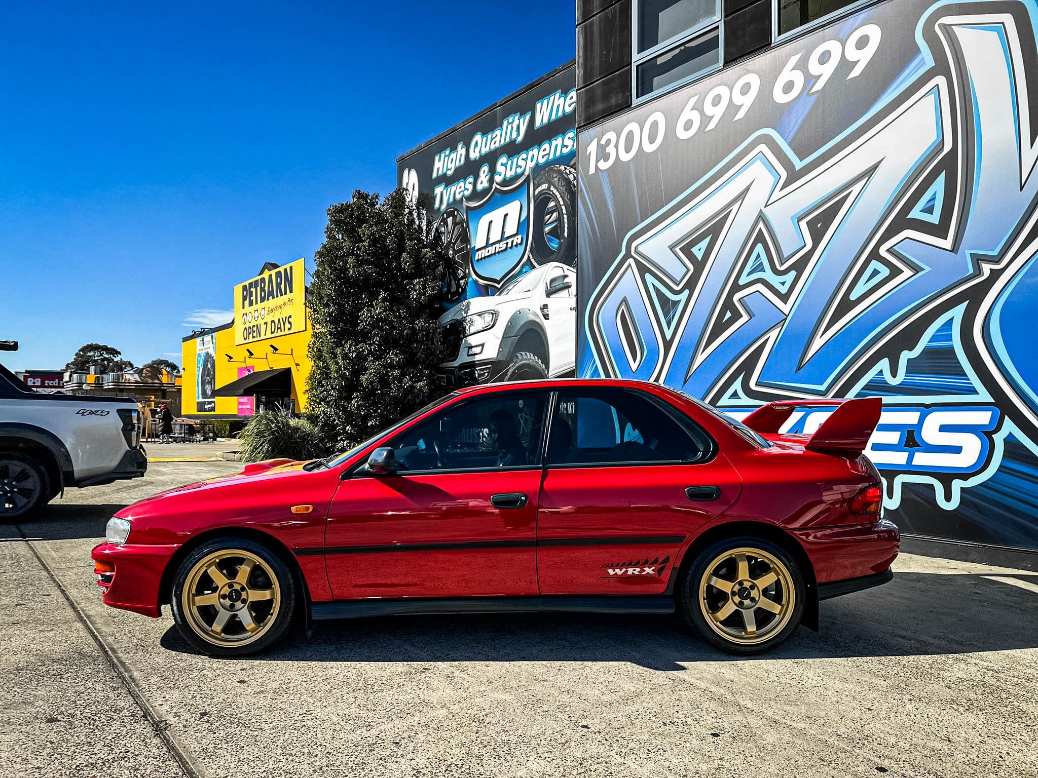 Red Wrx Gold Wheels