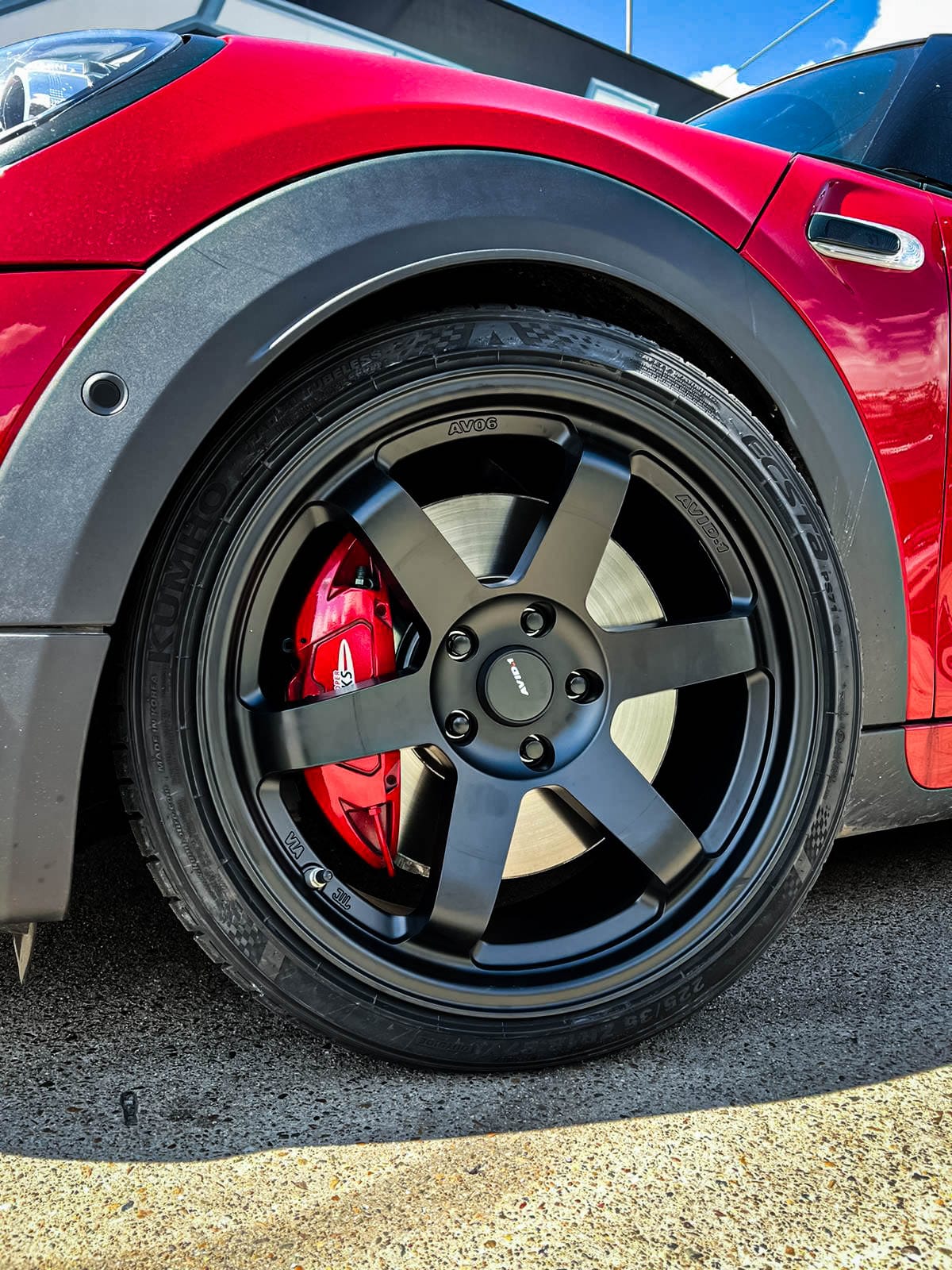 mini cooper avid av-06 matte black wheel #13676