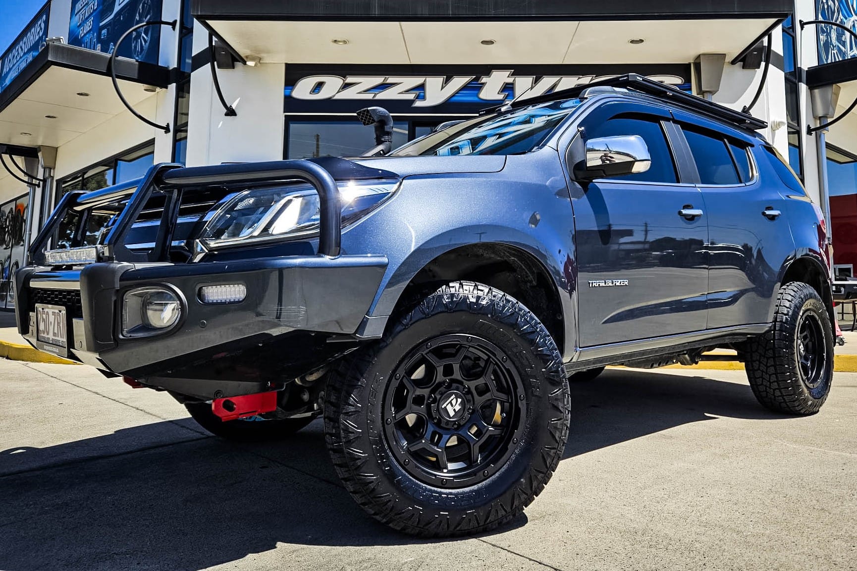 holden trailblazer hussla trench matte black wheel #13726