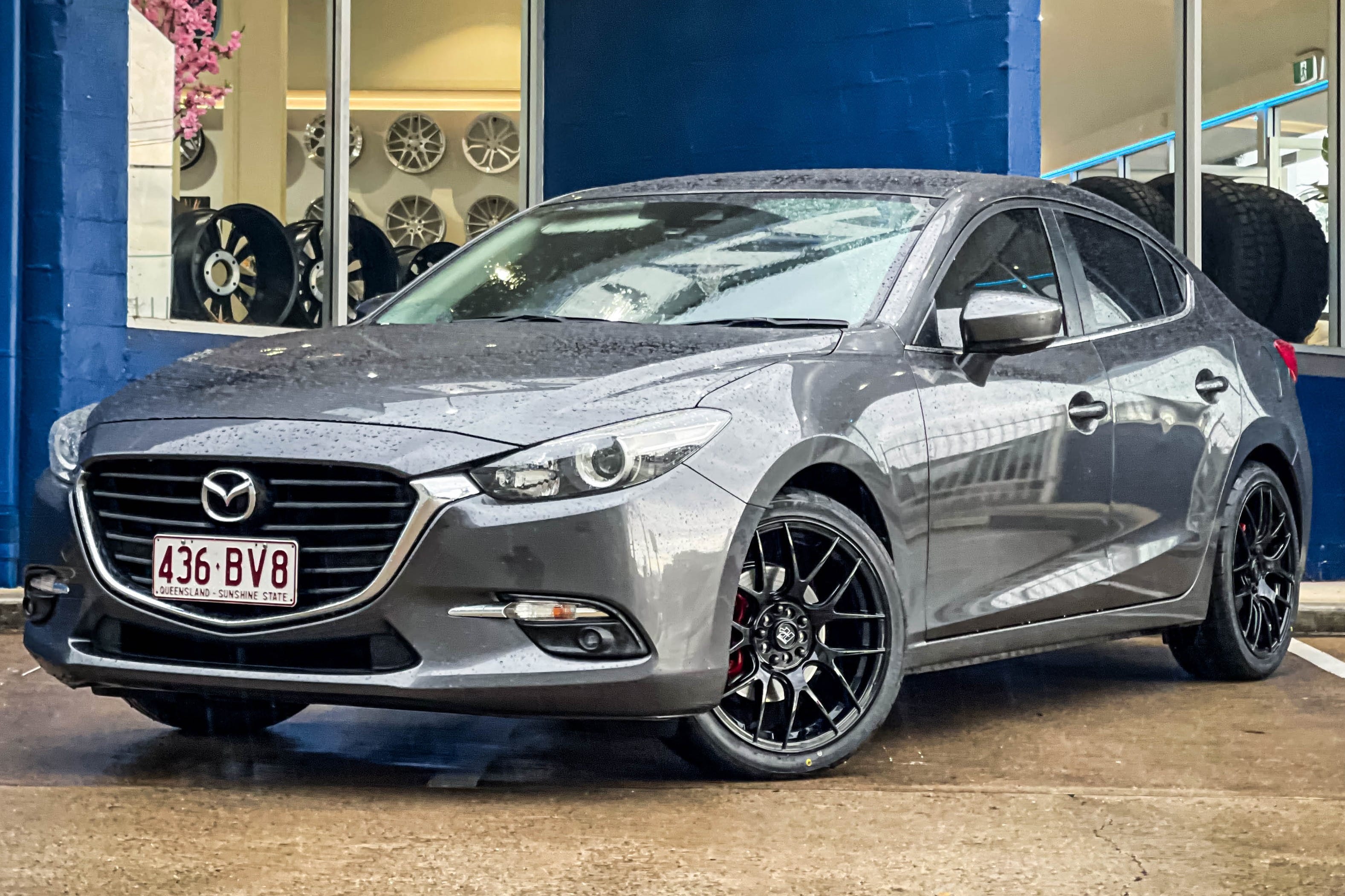 mazda 3 hussla 030 gloss black wheel #13762