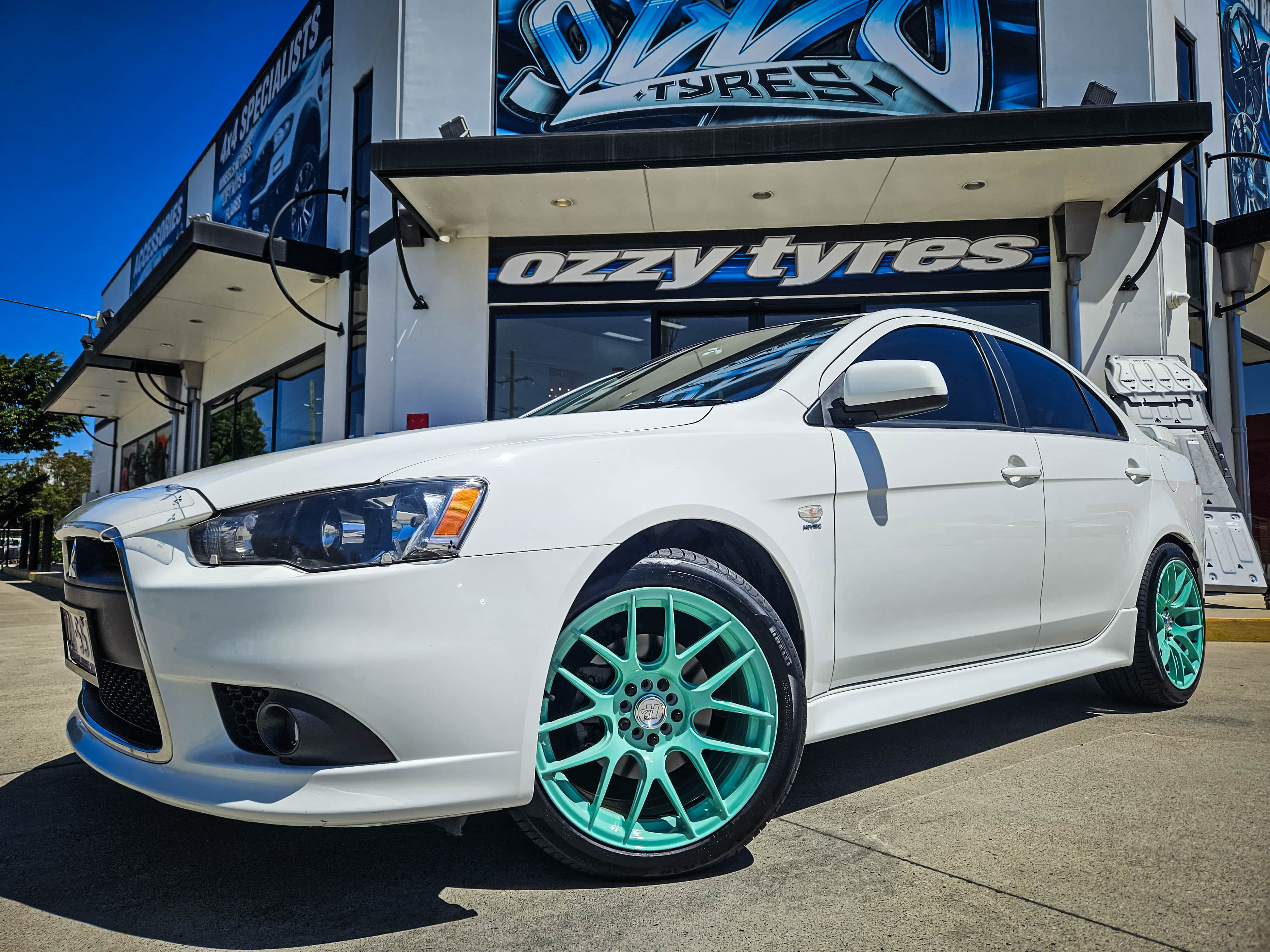 mitsubishi lancer hussla 030 pastel mint wheel #13796