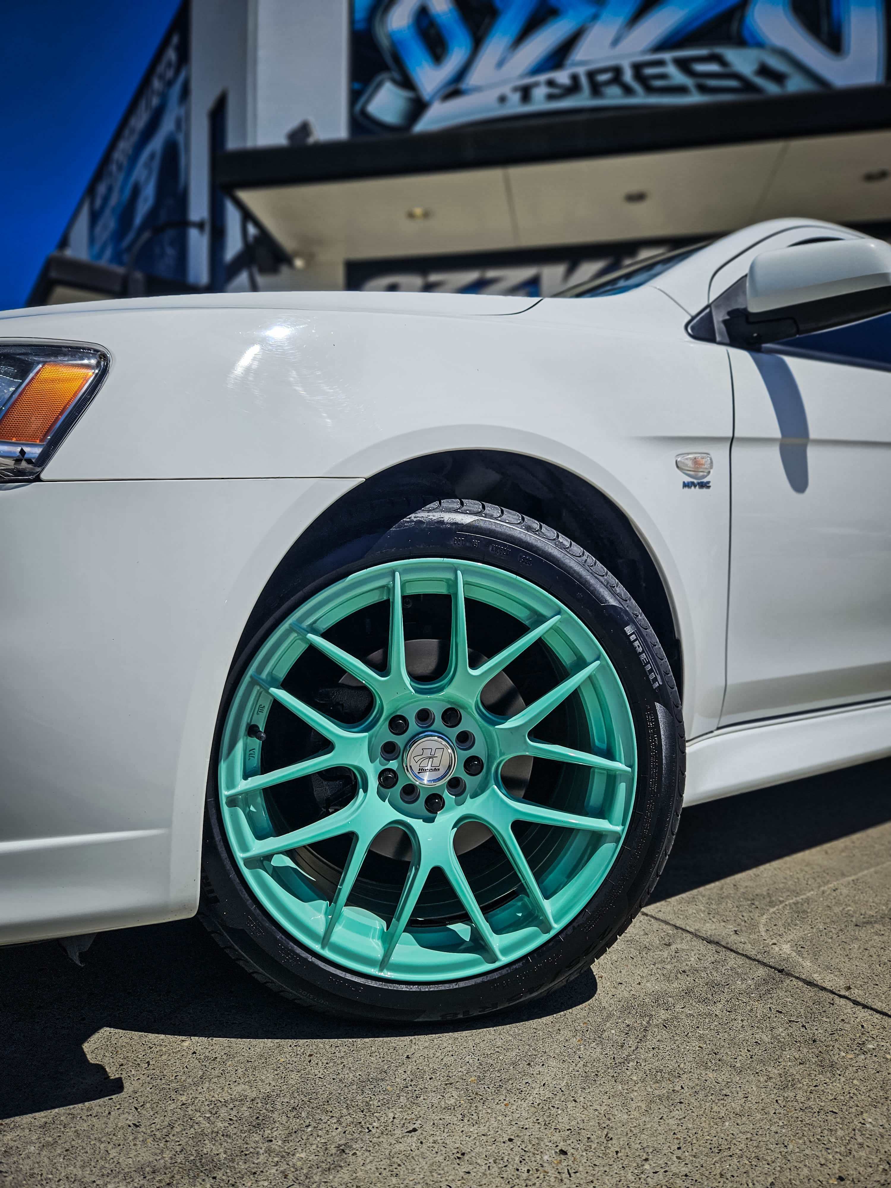 mitsubishi lancer hussla 030 pastel mint wheel #13796