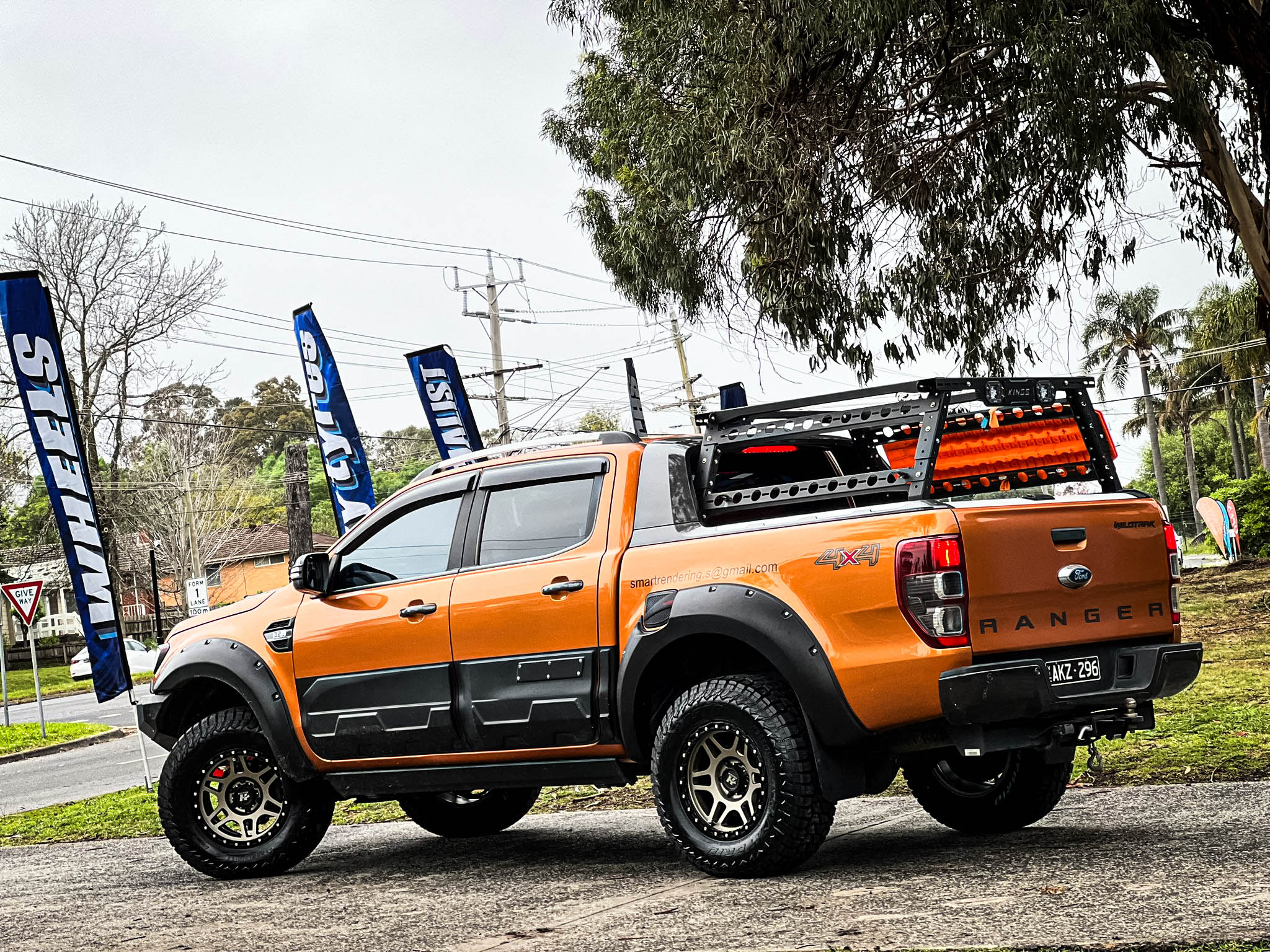 ford ranger hussla terror matte bronze wheel #13807