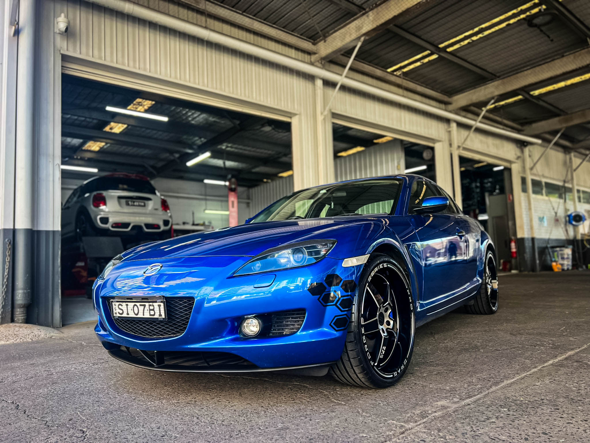 mazda rx-8 pro drag pd1 black lip wheel #13856