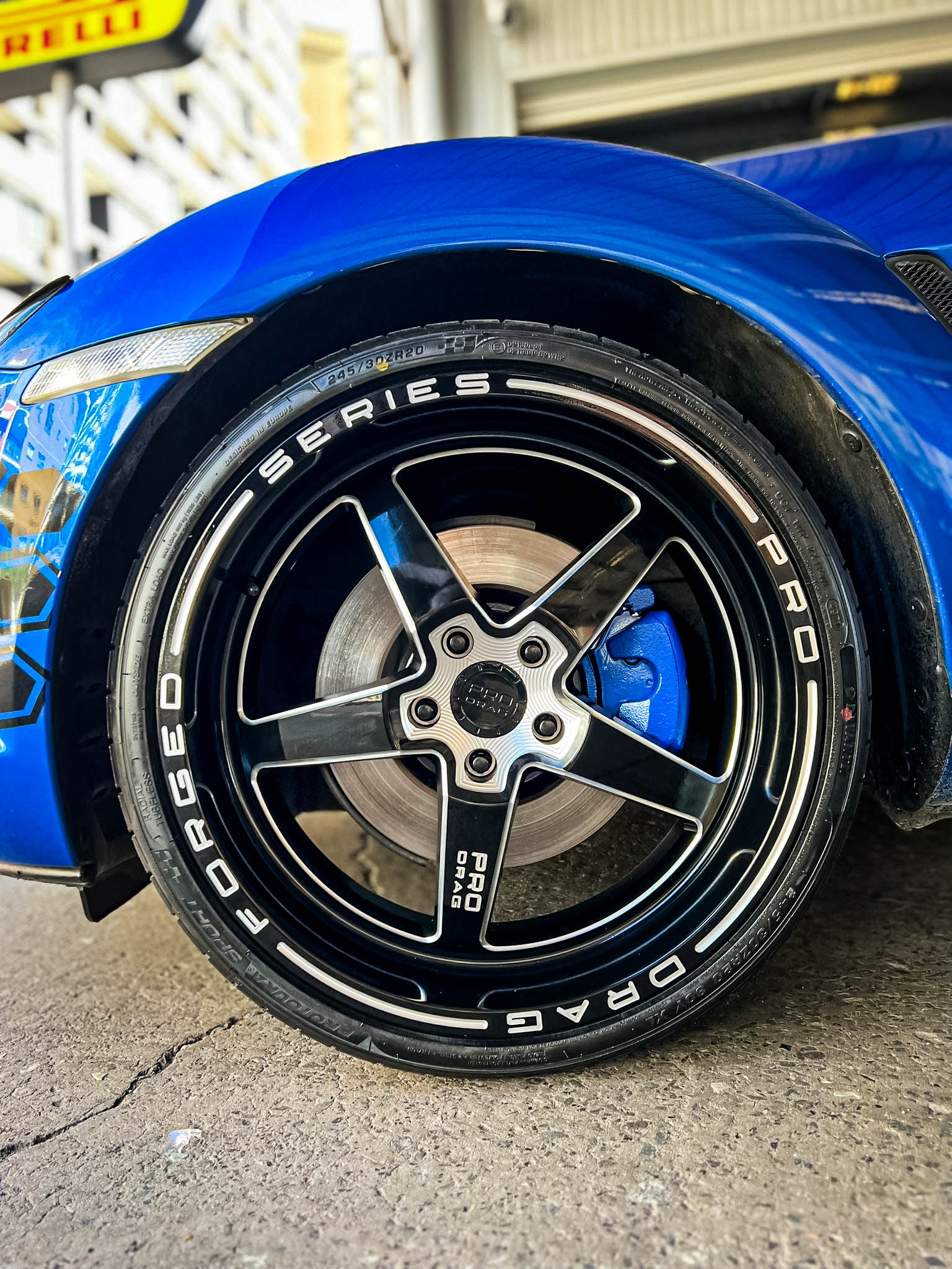 mazda rx-8 pro drag pd1 black lip wheel #13856