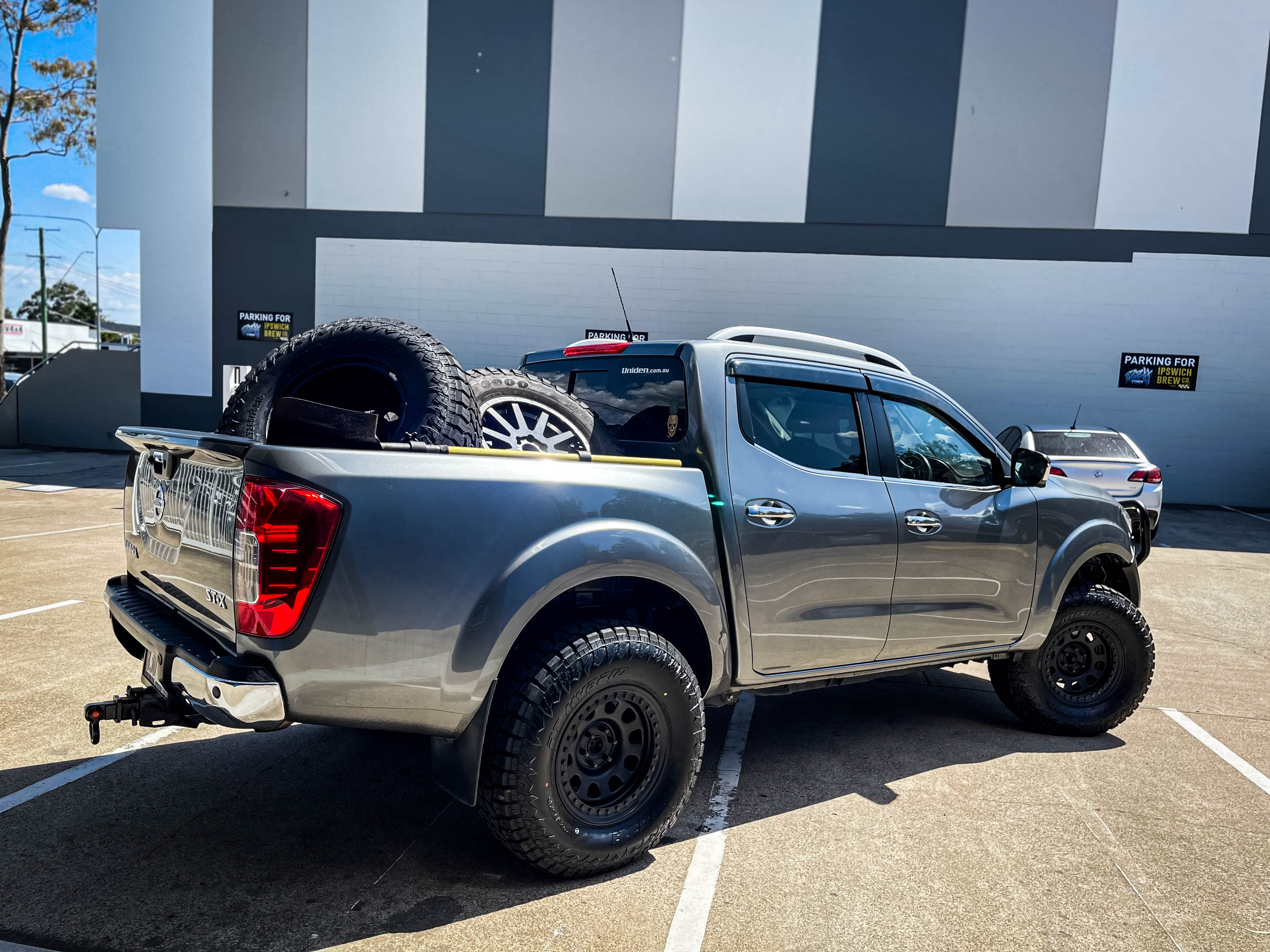 nissan navara revolution steel wheel matte black black bolts wheel #13862