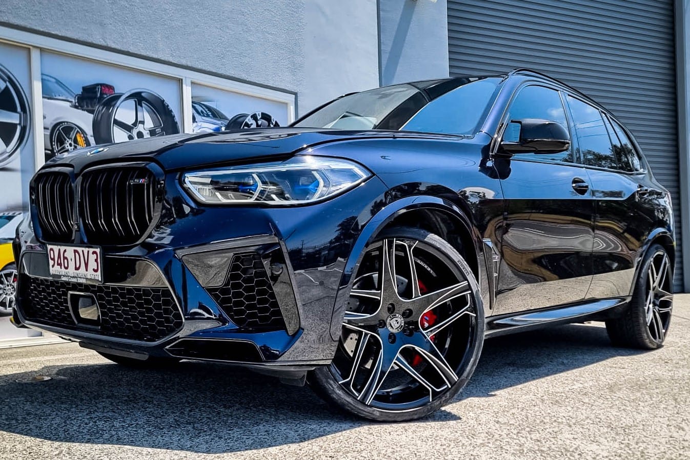 BMW X5 LEXANI BAVARIA GLOSS BLACK MILLED ACCENTS Wheel #13869