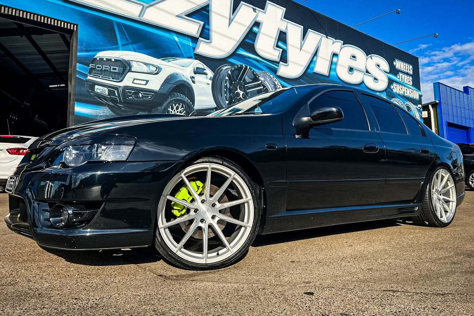 ford falcon vertini rf1.1 brushed silver machined face wheel #13878