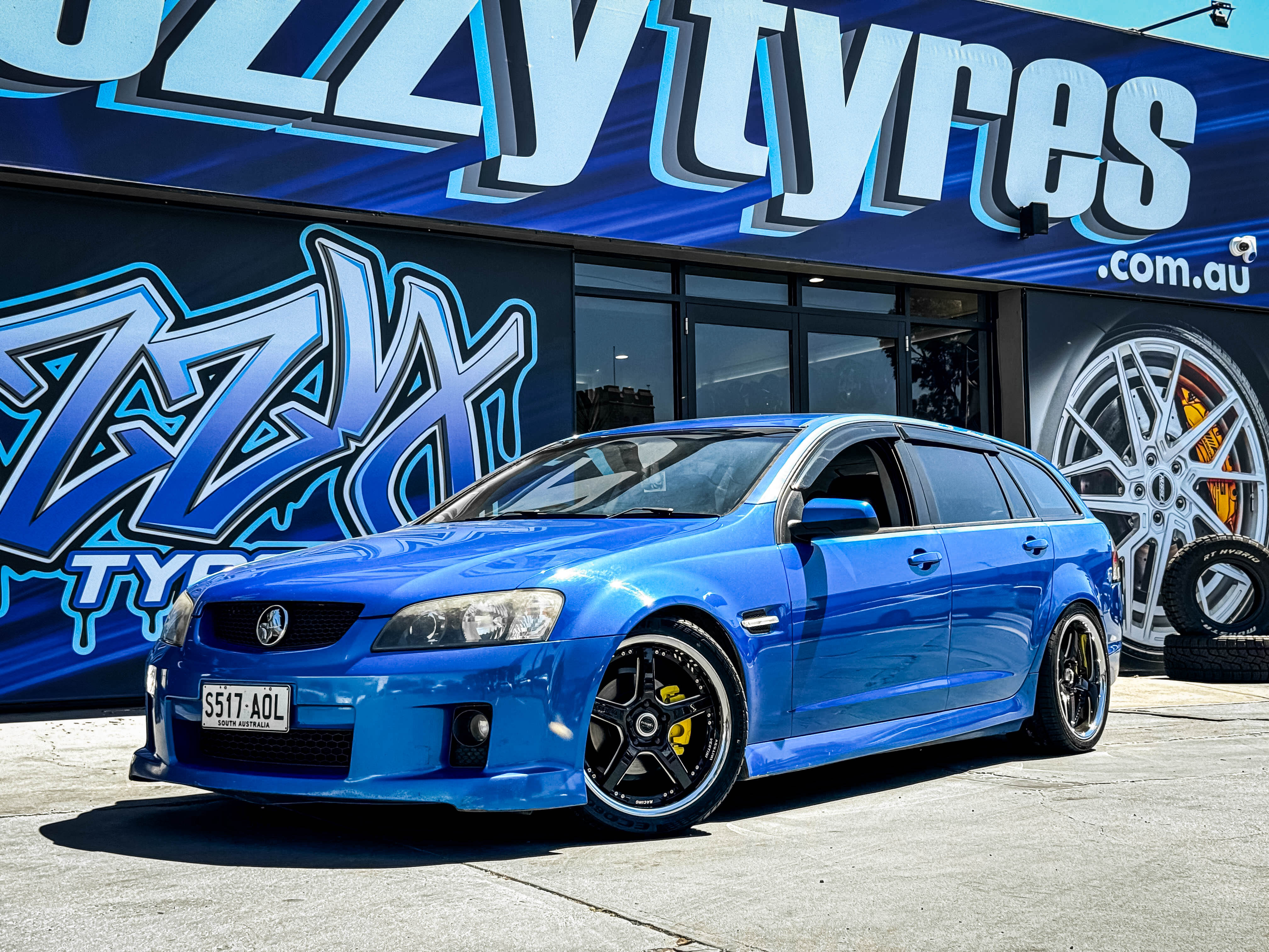 HOLDEN COMMODORE VERTINI DRIFT GLOSS BLACK CHROME LIP Wheel #13996