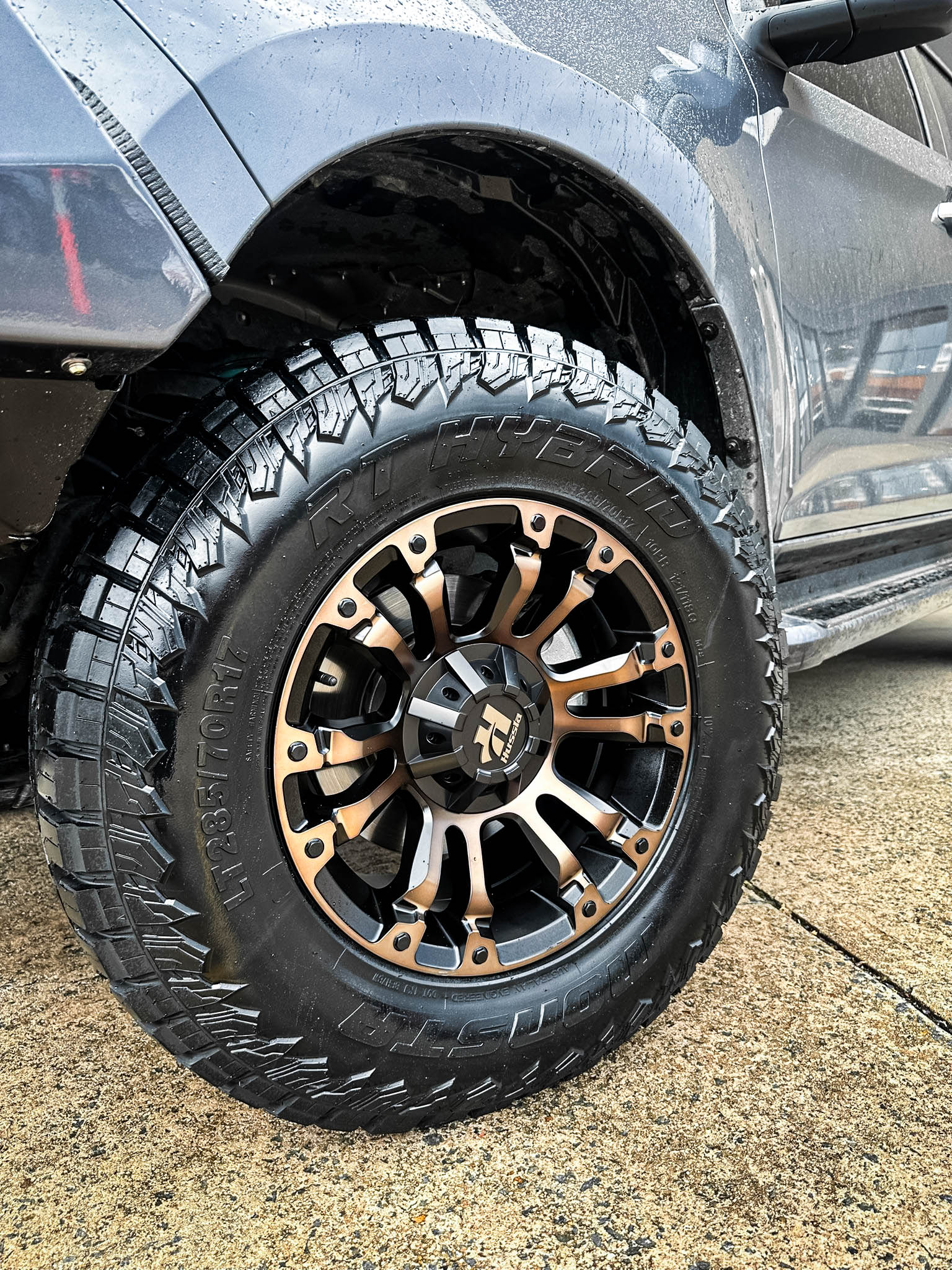 mazda bt-50 hussla ambush bronze tint face wheel #14047