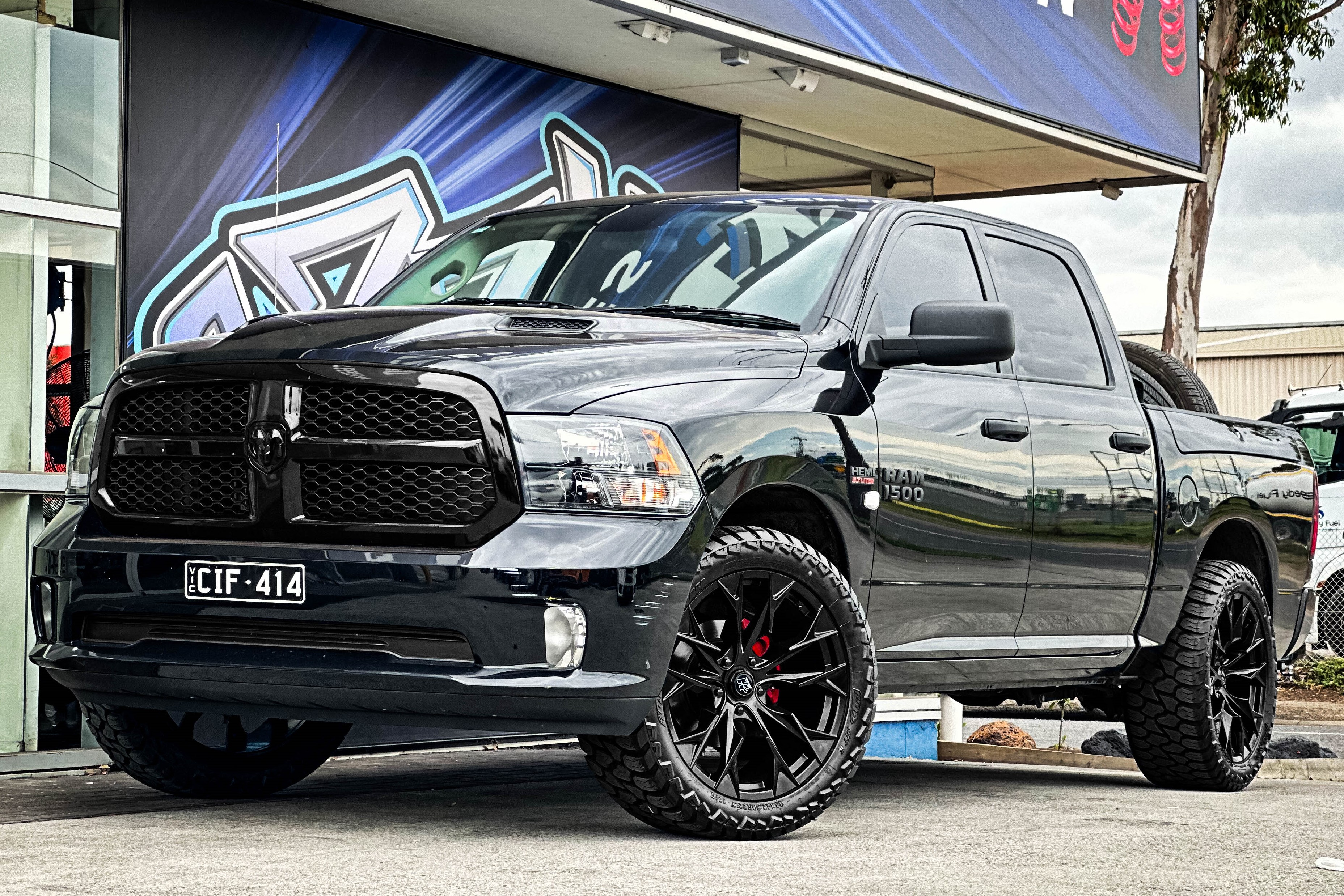 ram 1500 hussla phantom gloss black wheel #14060