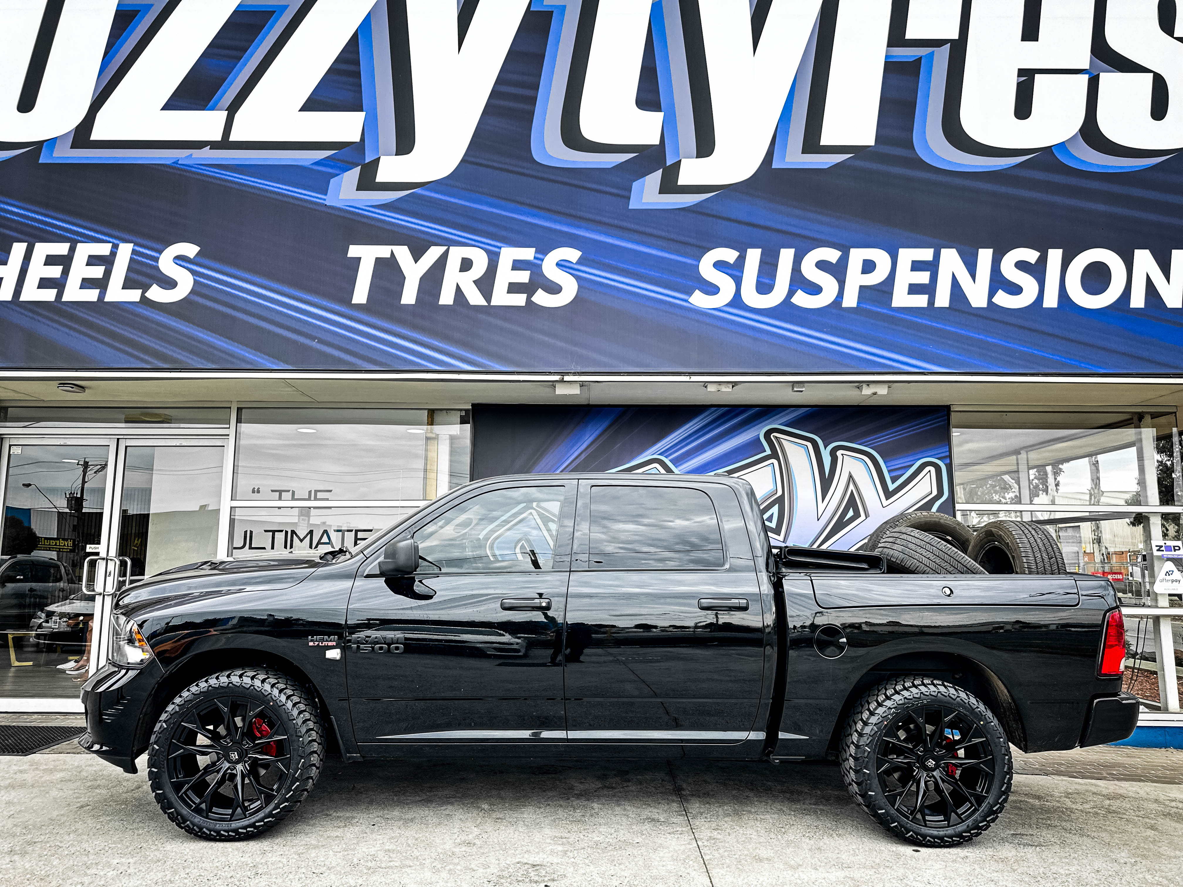 ram 1500 hussla phantom gloss black wheel #14060