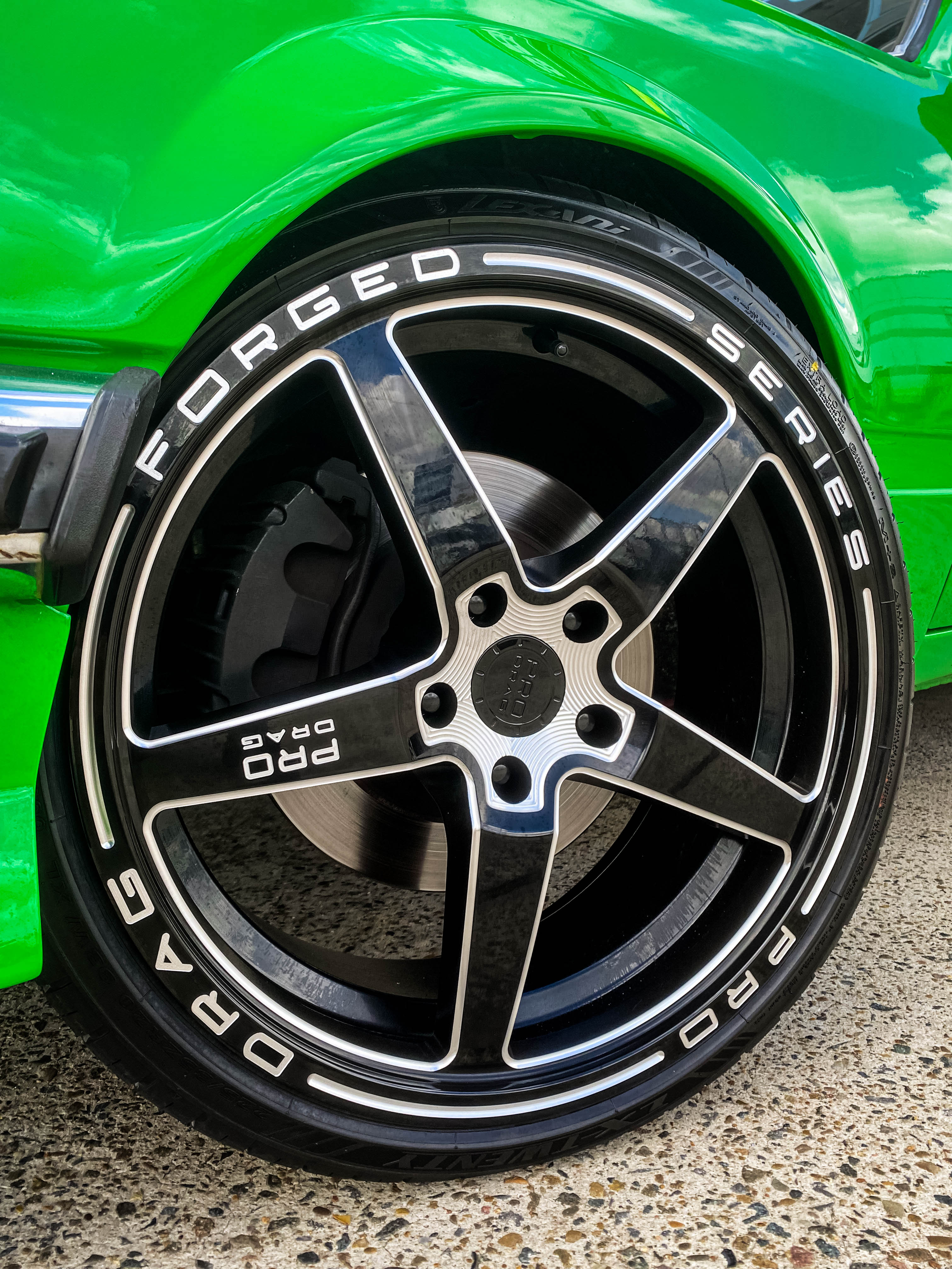 holden commodore pro drag pd1 black lip wheel #14195