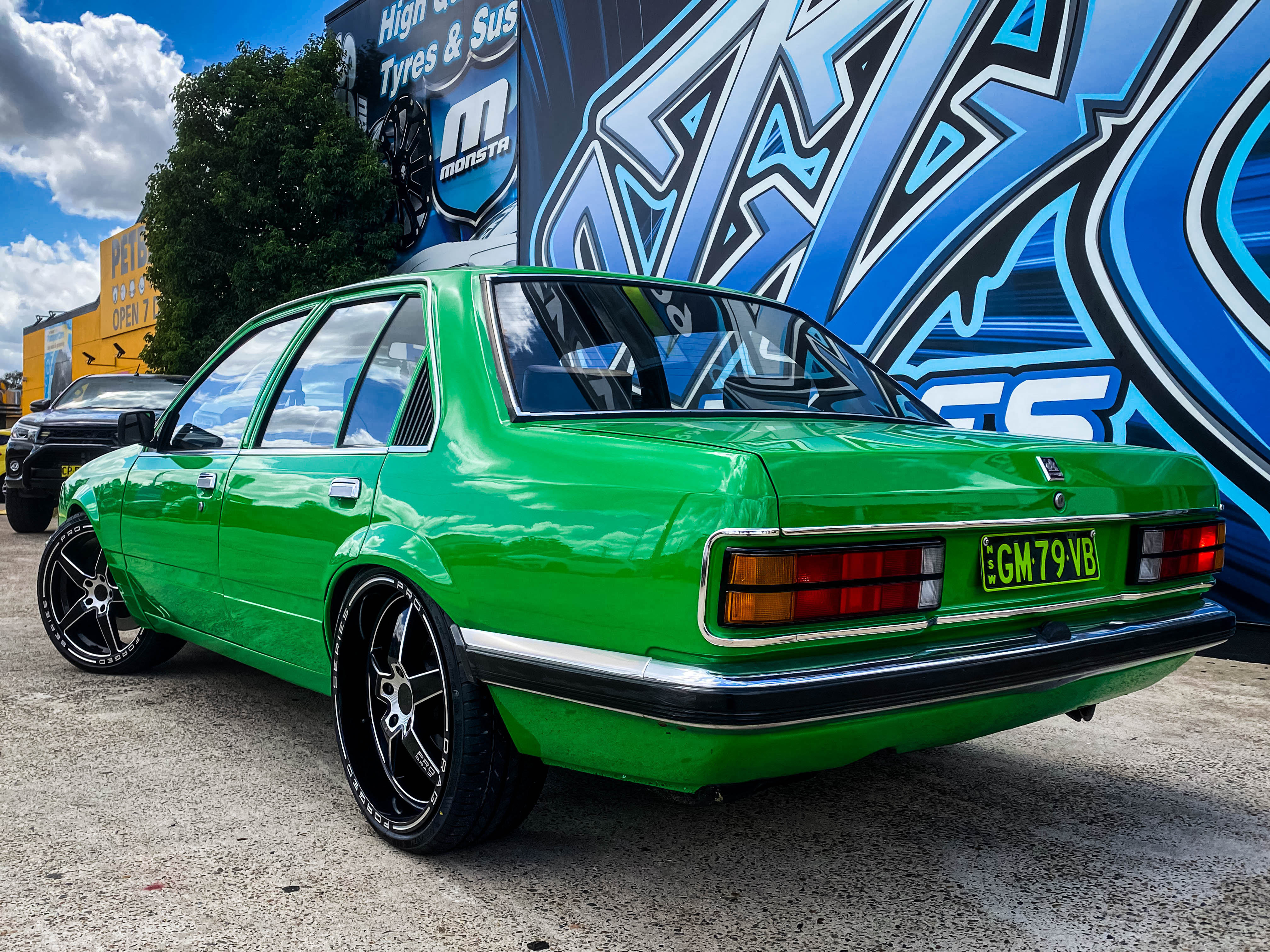 holden commodore pro drag pd1 black lip wheel #14195