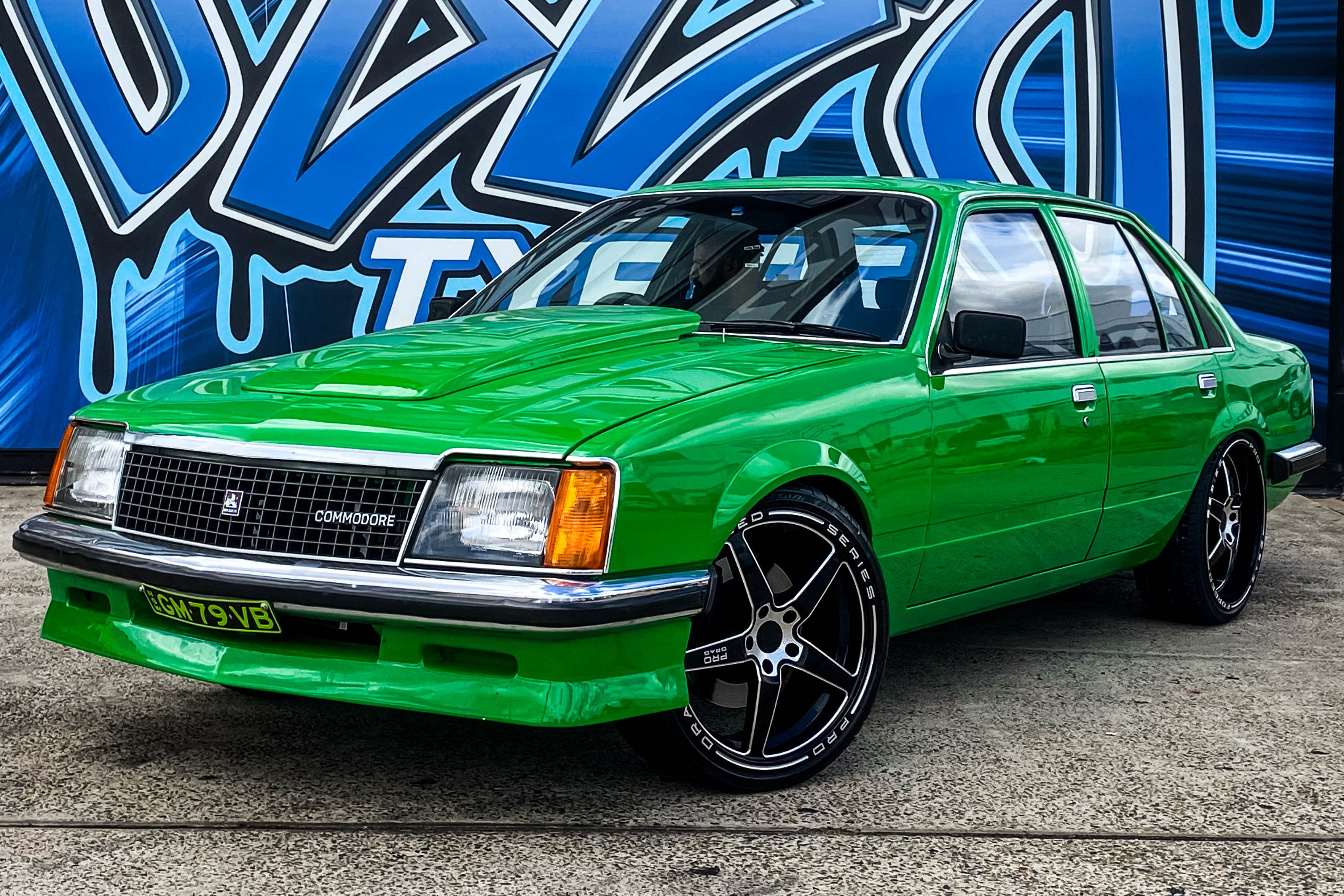 holden commodore pro drag pd1 black lip wheel #14195