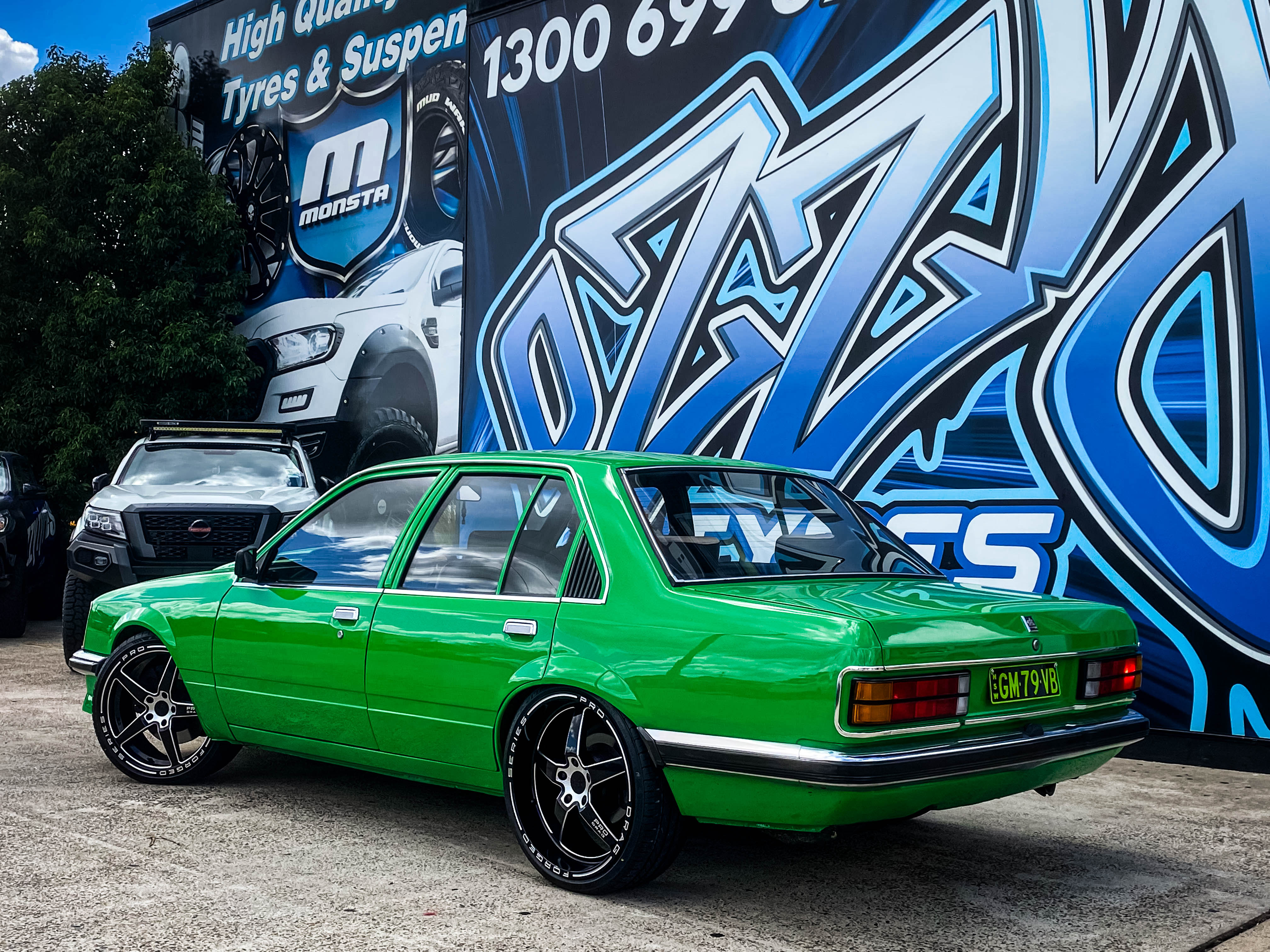 holden commodore pro drag pd1 black lip wheel #14195