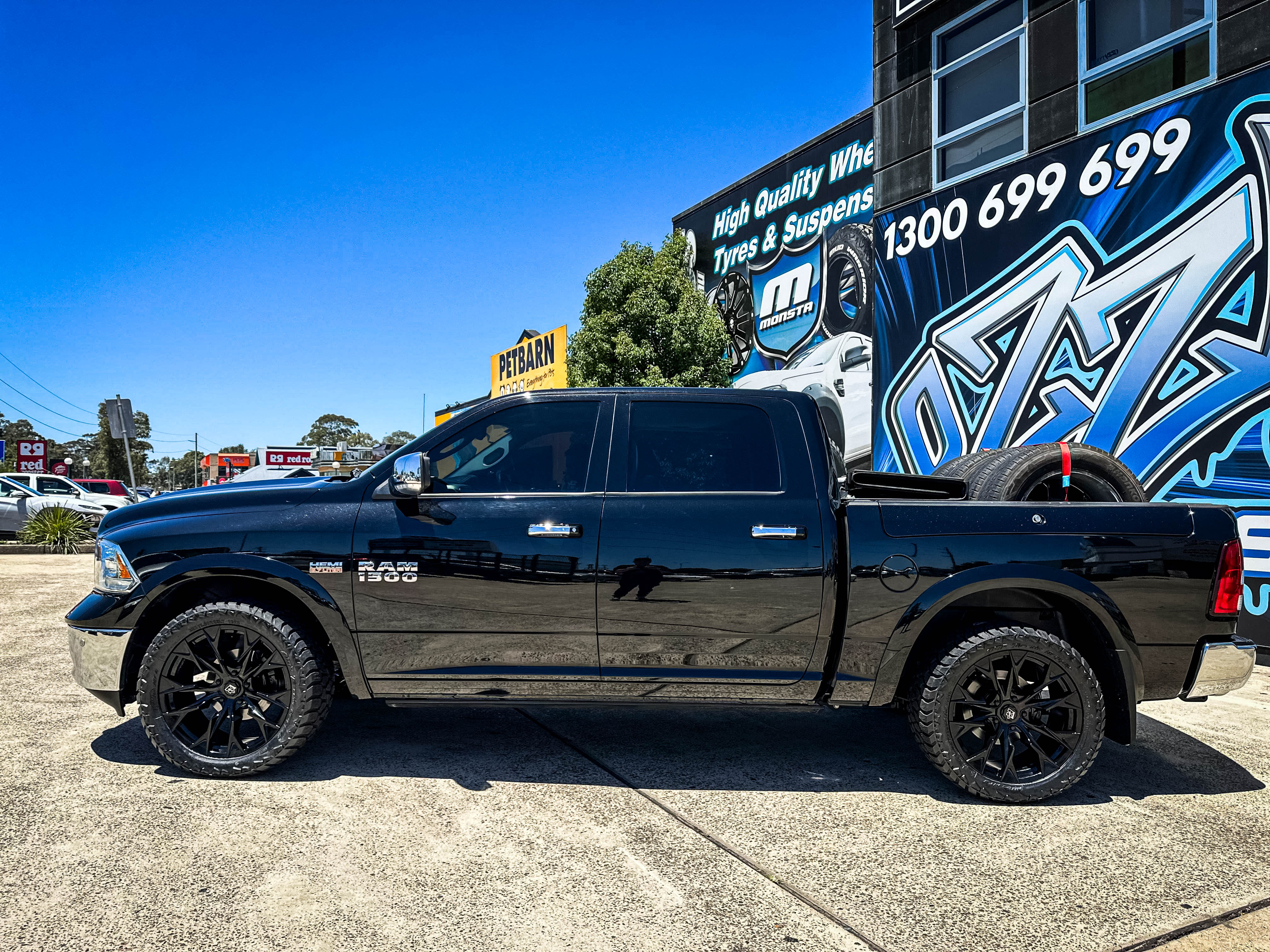 ram 1500 hussla phantom gloss black wheel #14226