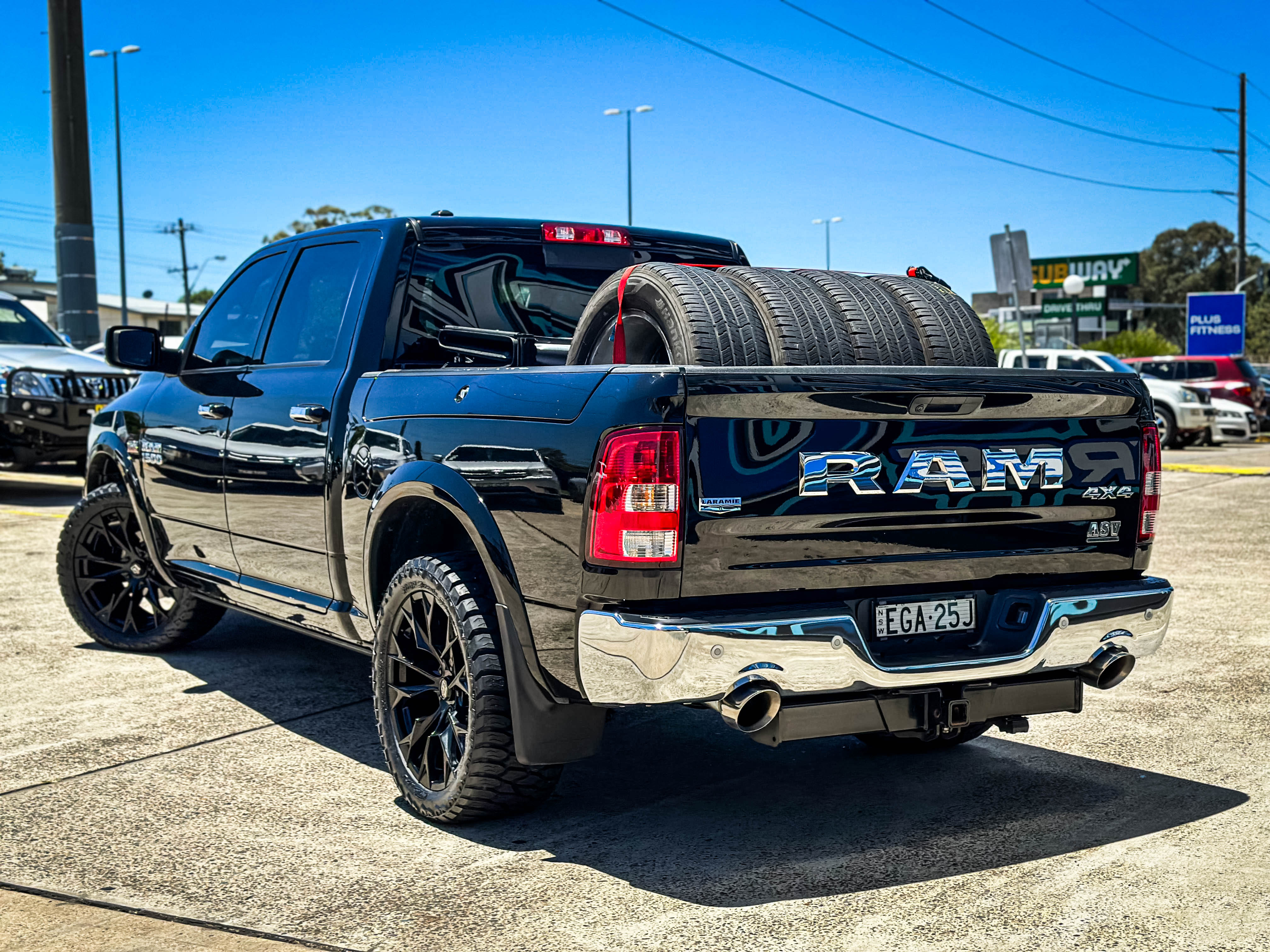 ram 1500 hussla phantom gloss black wheel #14226