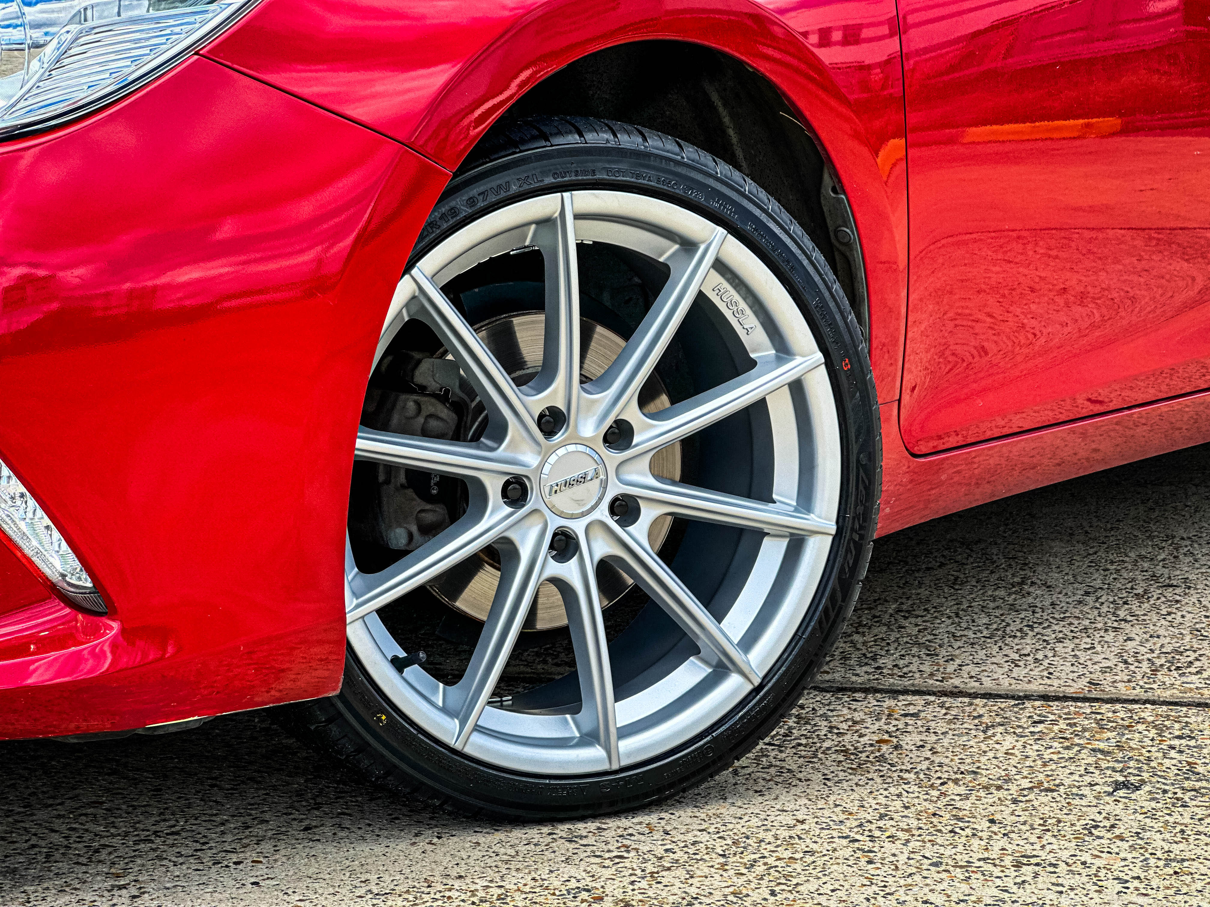 toyota camry hussla moz bright silver wheel #14228