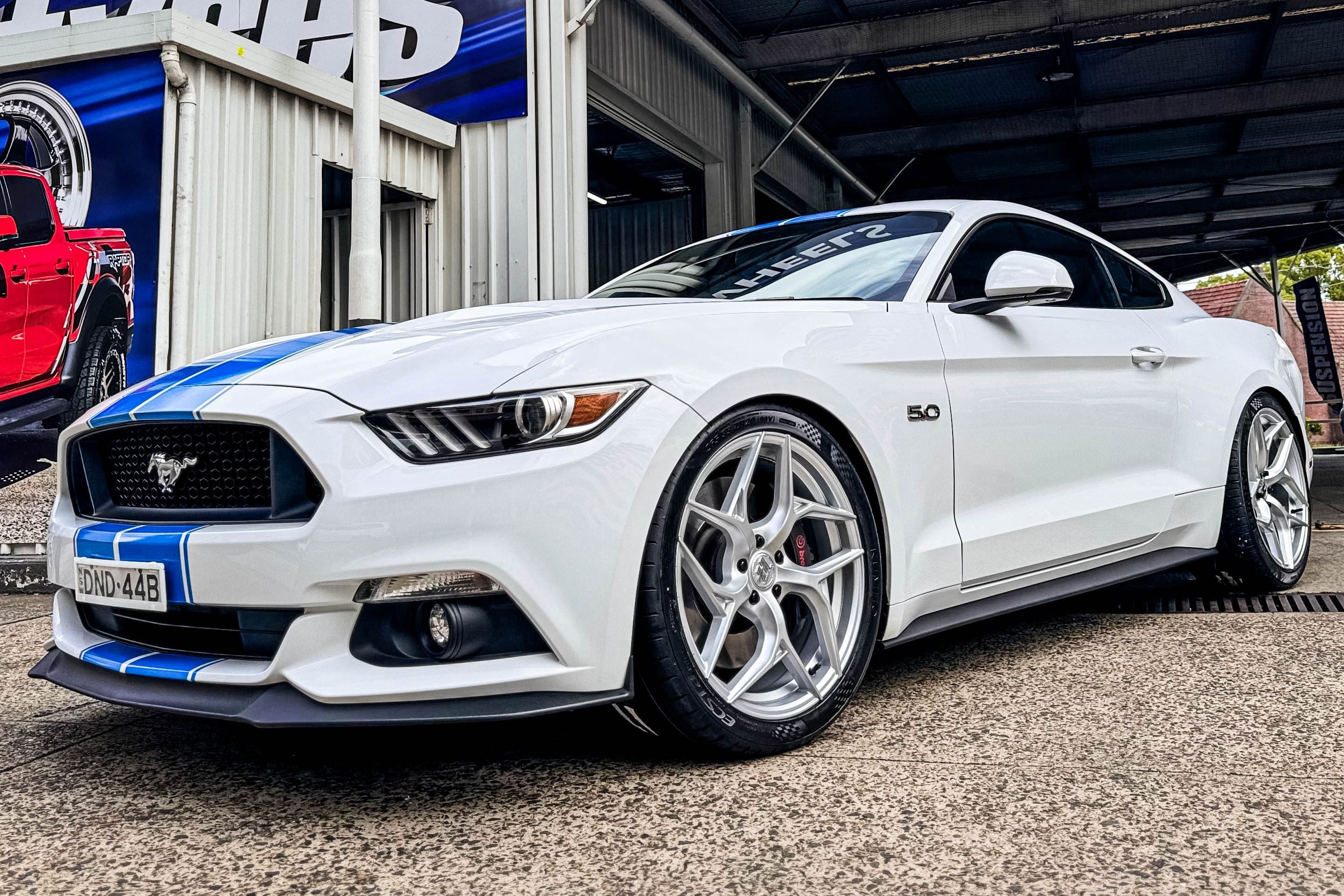 ford mustang hussla shaz bright silver wheel #14238