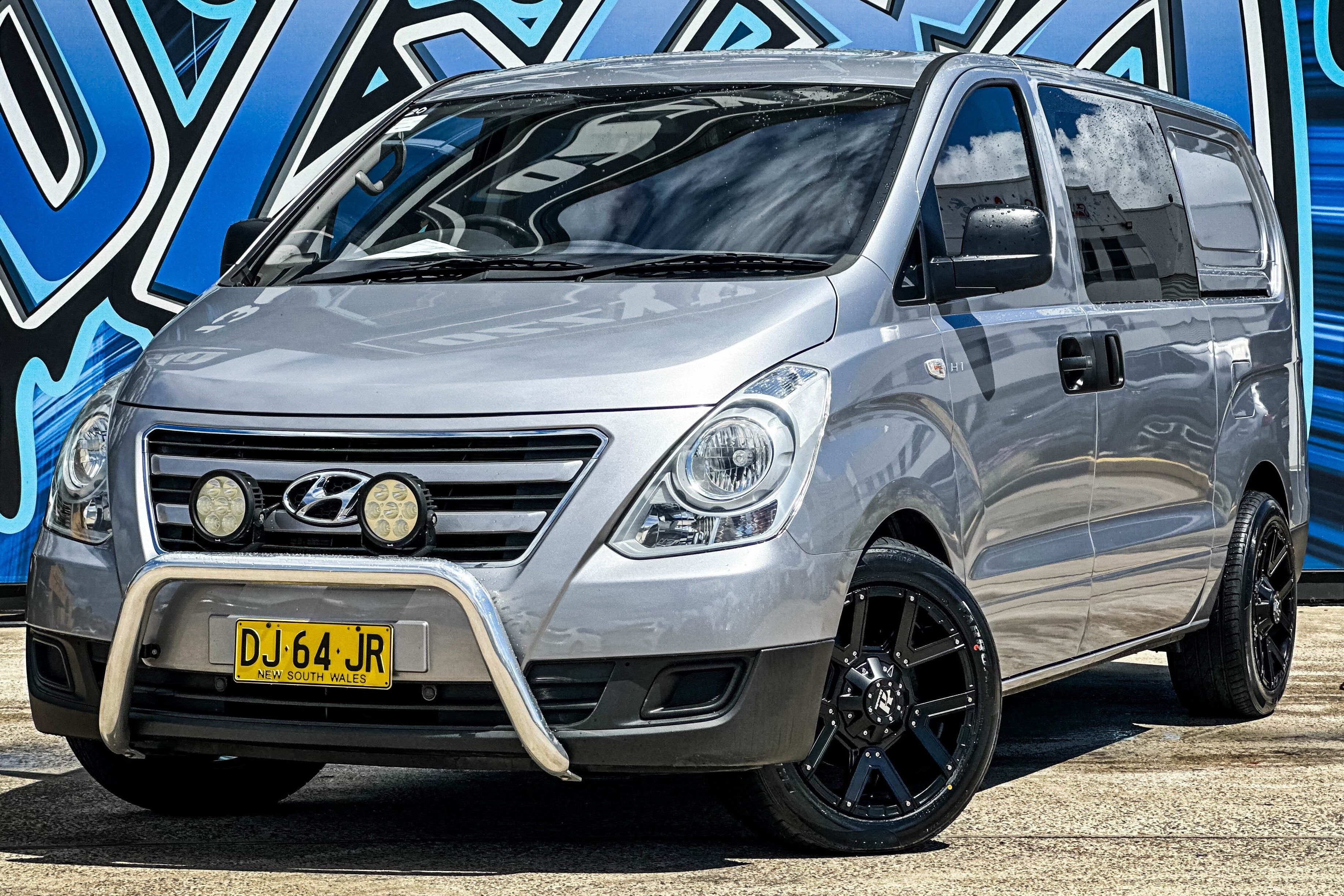 hyundai iload hussla camo satin black black inserts wheel #14255