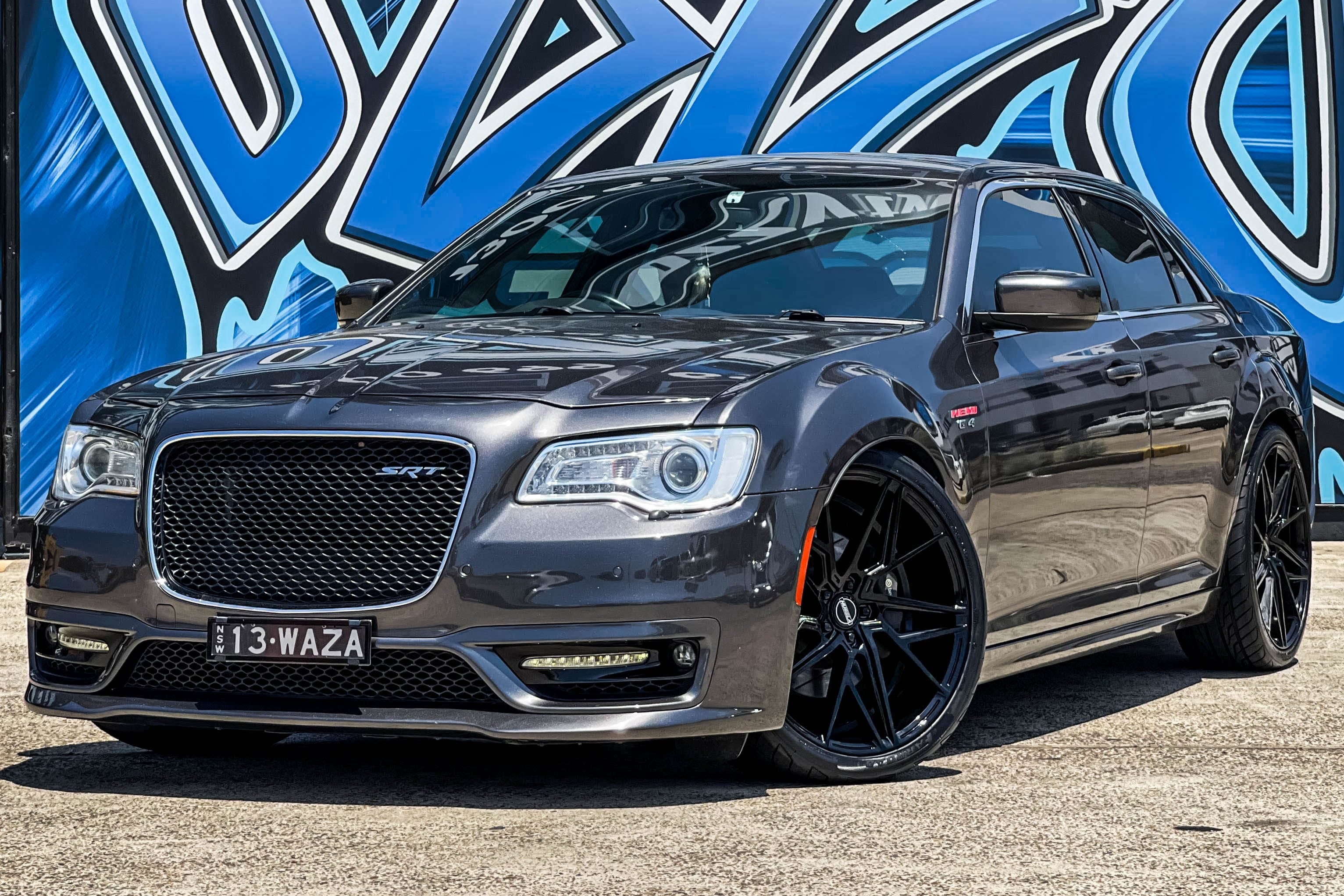 chrysler 300c srt-8 hussla jacques gloss black wheel #14298