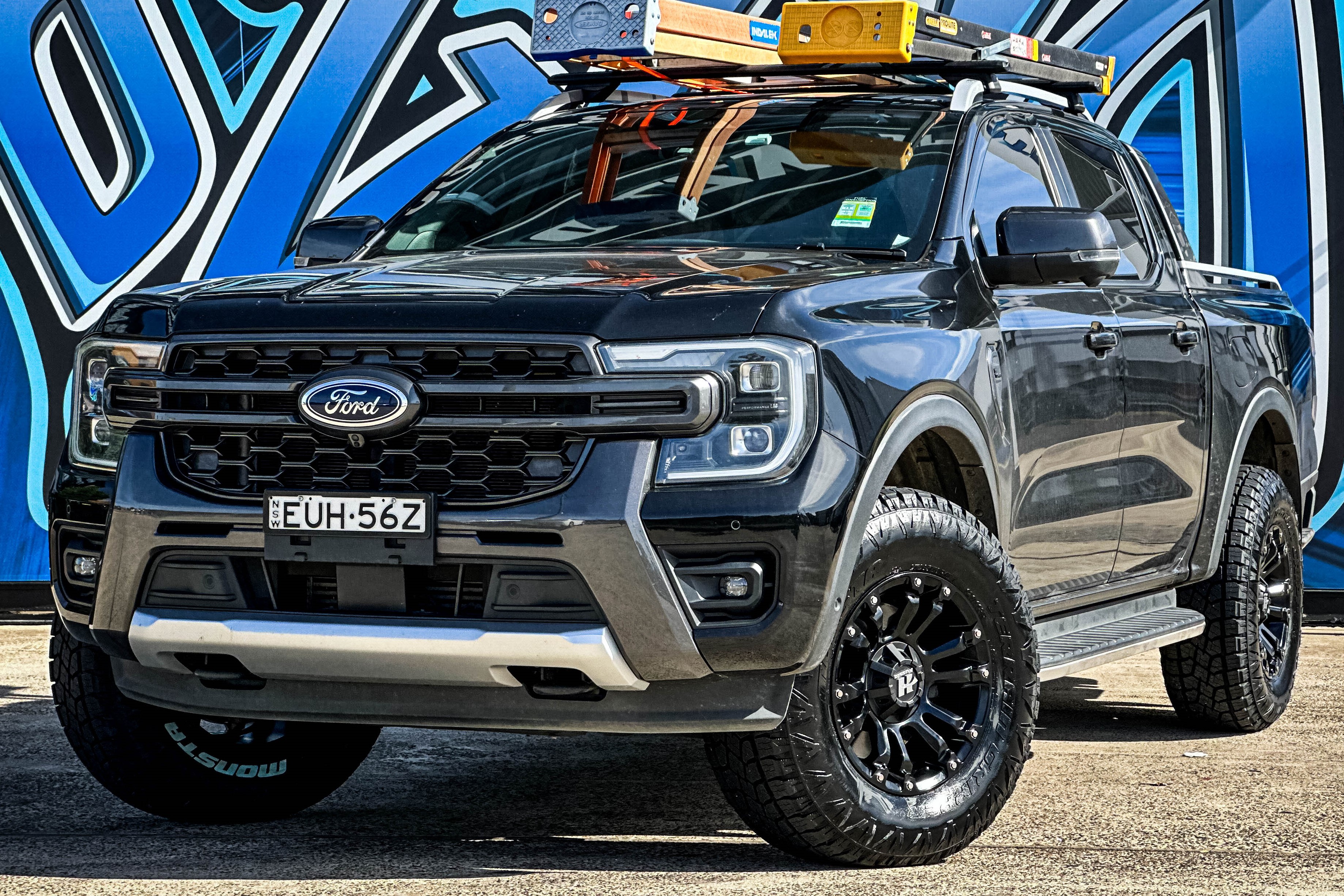 ford ranger next gen hussla ambush matte black wheel #14373