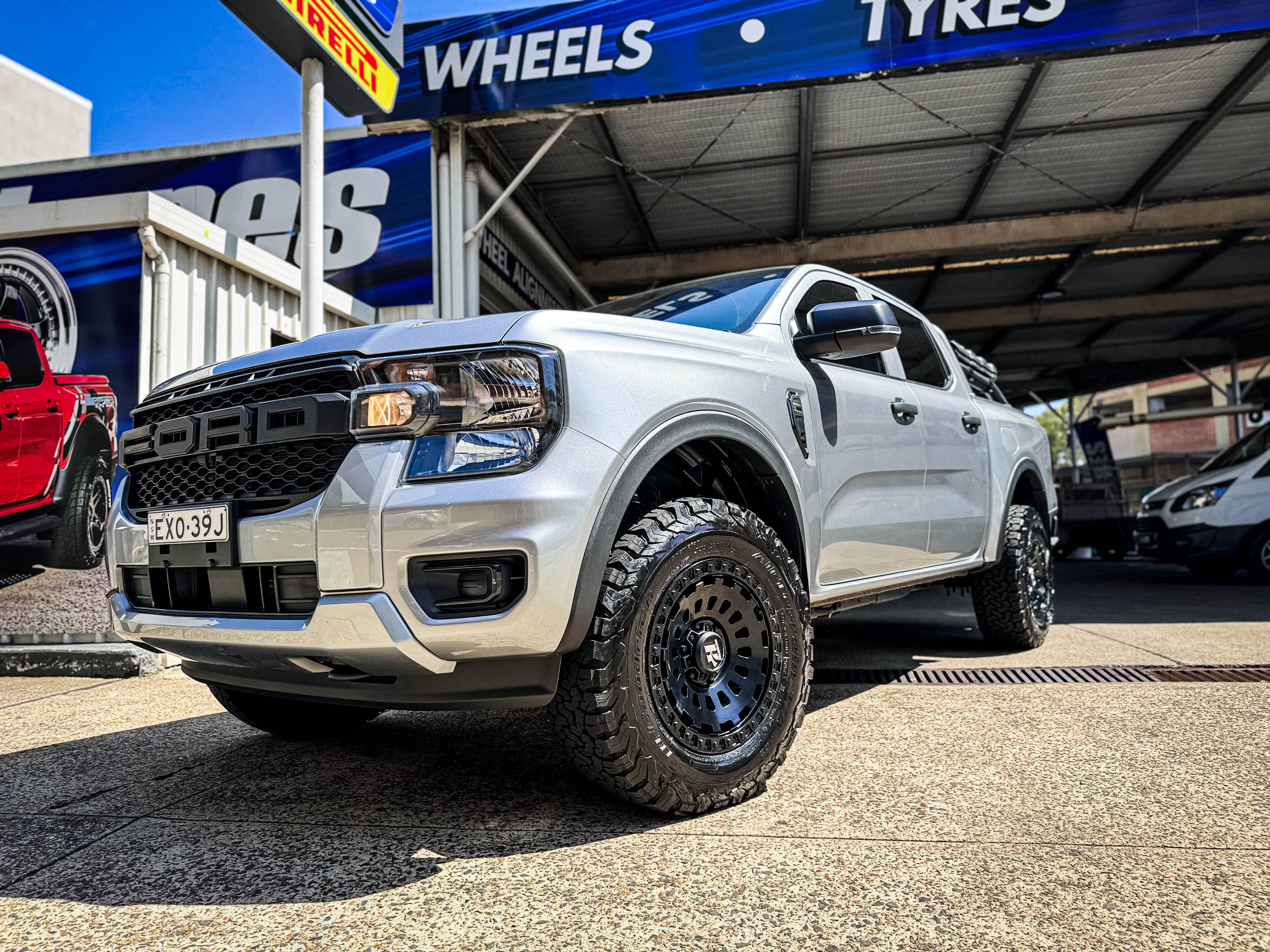 ford ranger next gen hussla strikeforce matte black wheel #14377