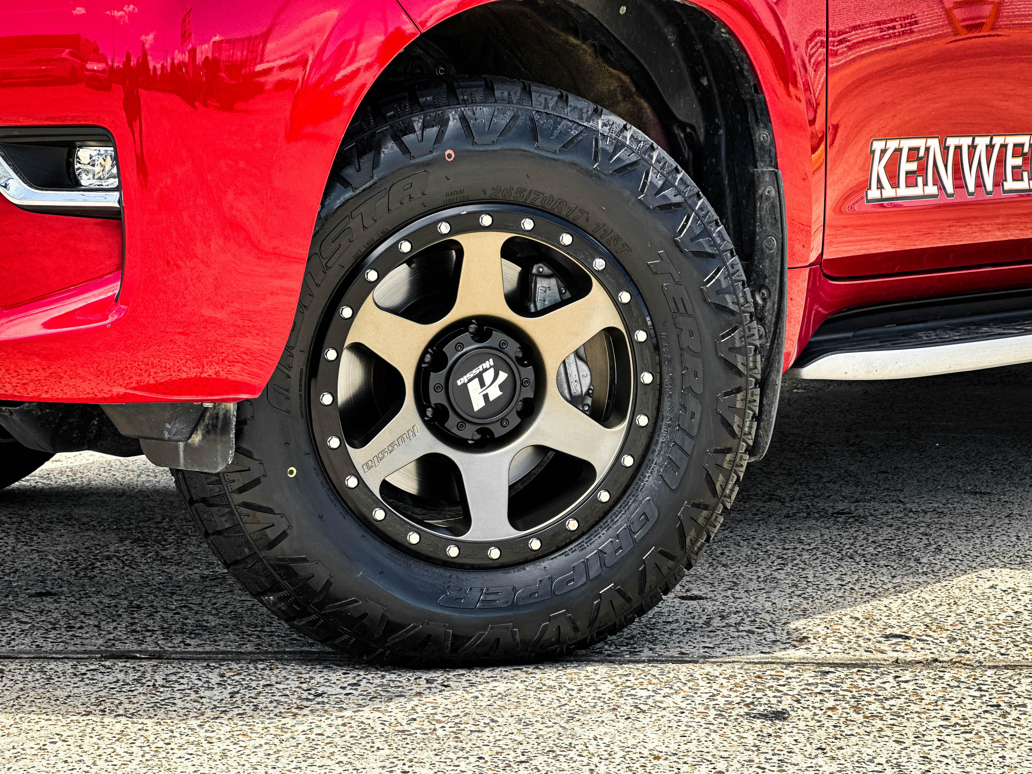 toyota land cruiser prado hussla spitfire matte bronze black lip chrome ...