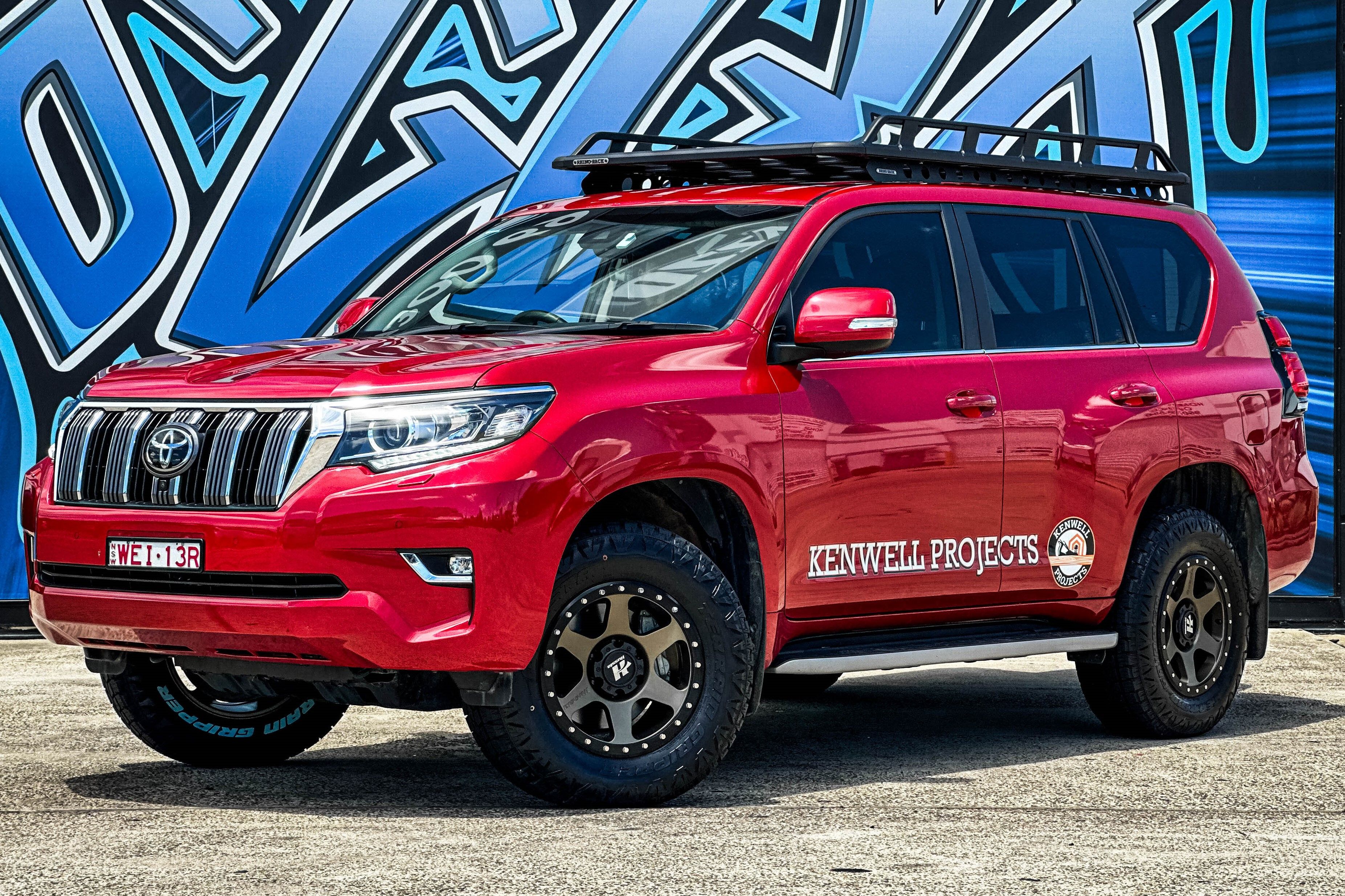 toyota land cruiser prado hussla spitfire matte bronze black lip chrome ...