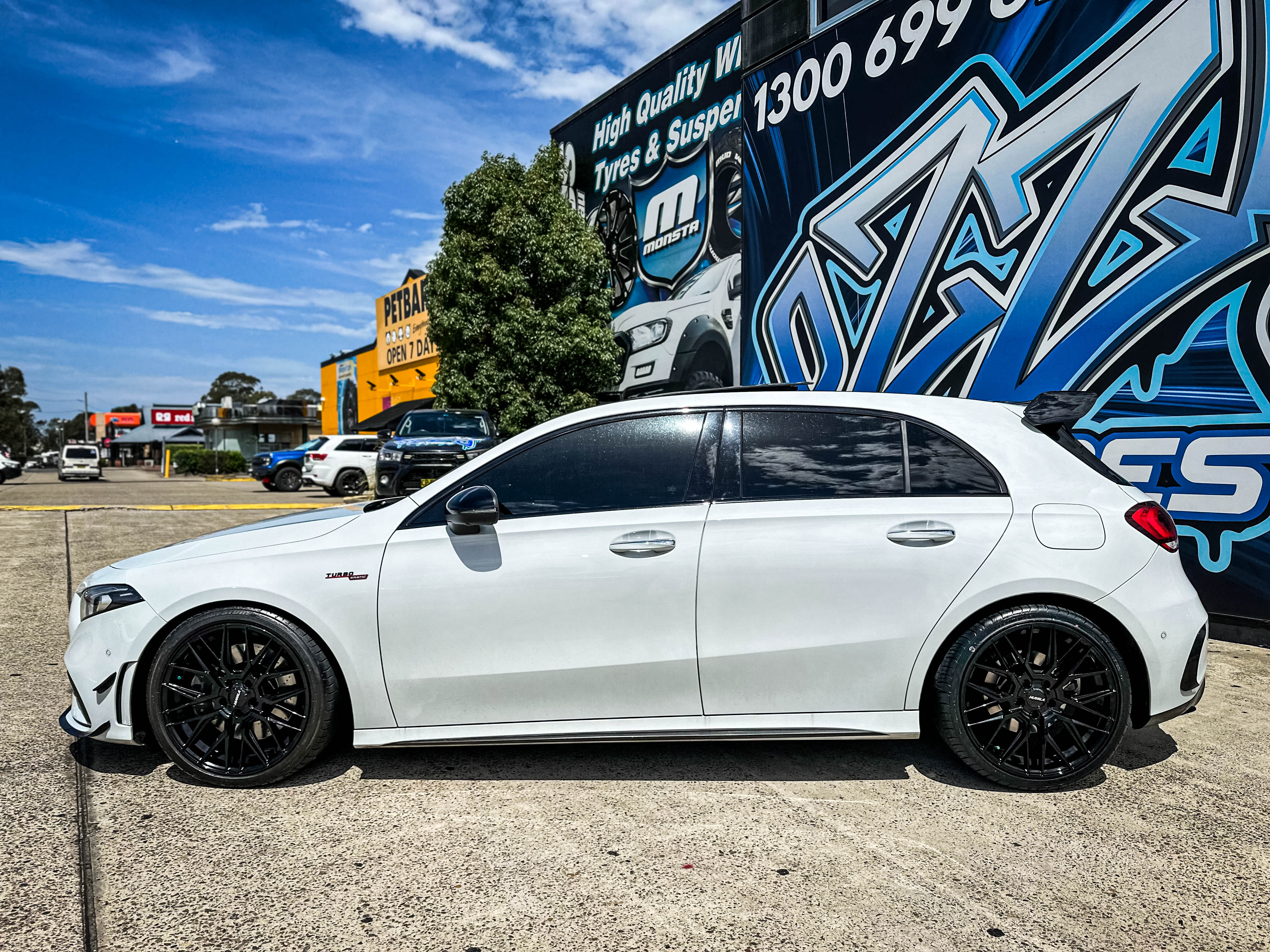 mercedes-benz a-class amg hussla lit gloss black wheel #14406