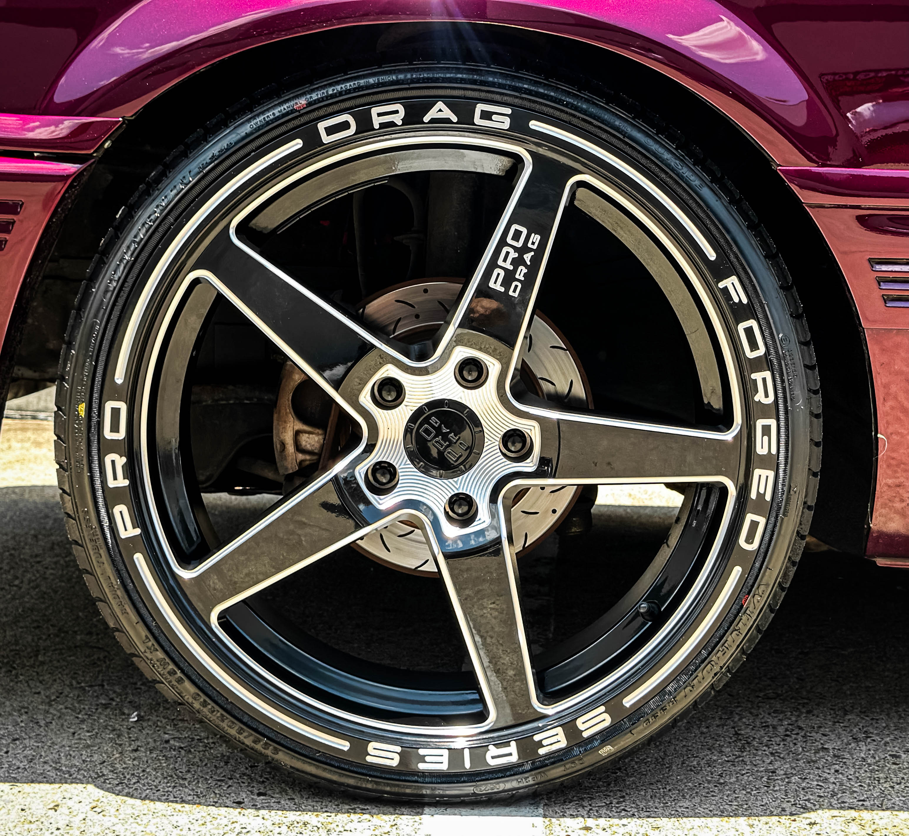 holden commodore pro drag pd1 black lip wheel #14486