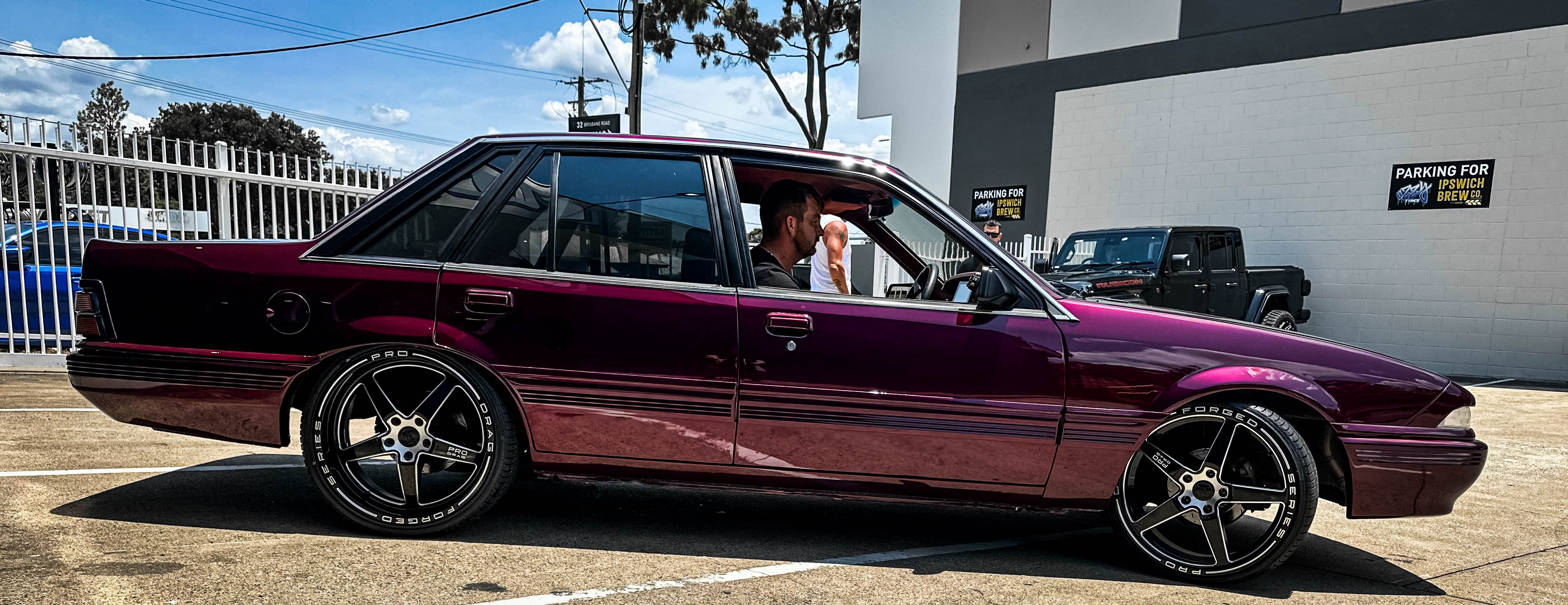 holden commodore pro drag pd1 black lip wheel #14486