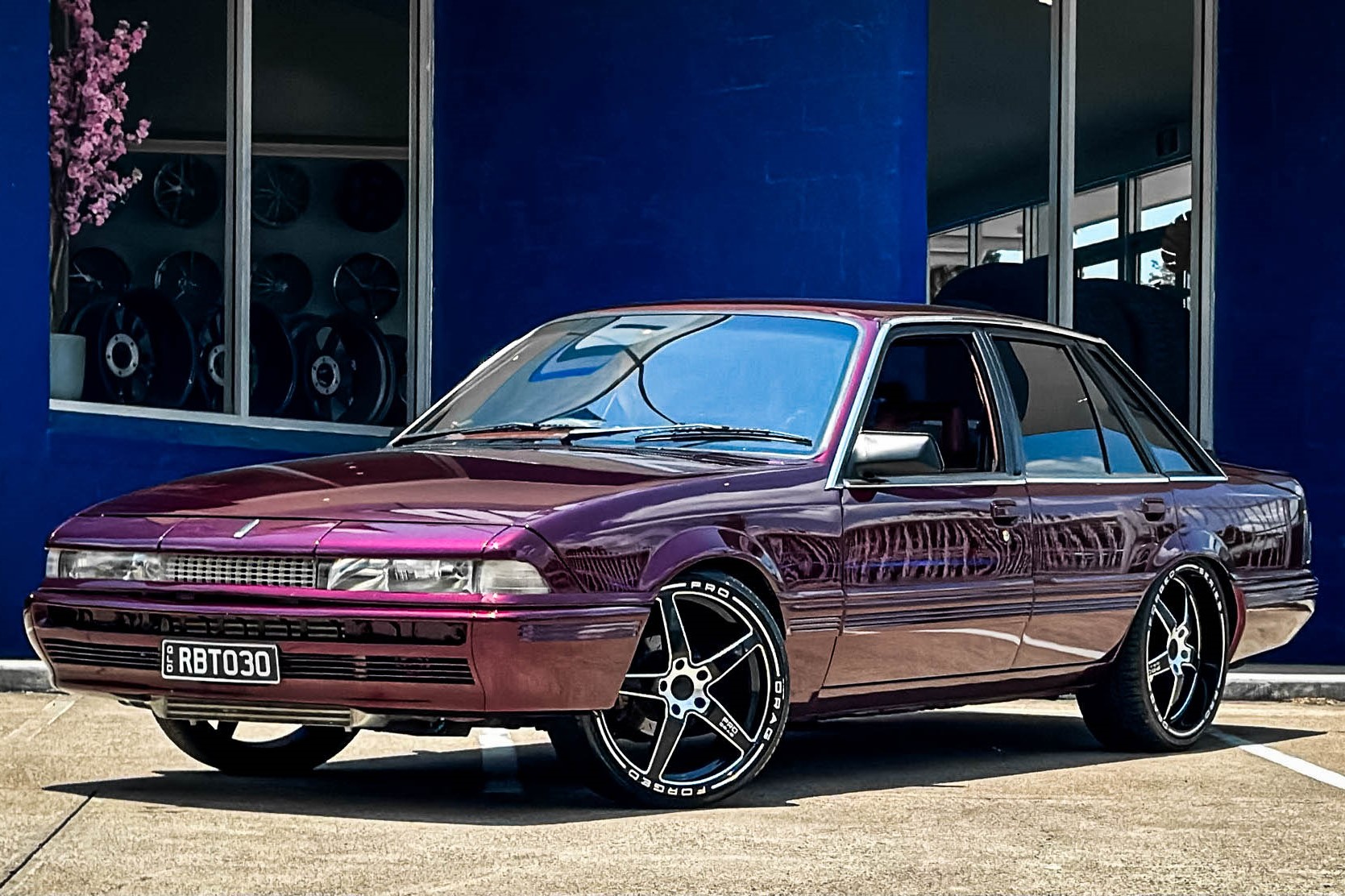 holden commodore pro drag pd1 black lip wheel #14486